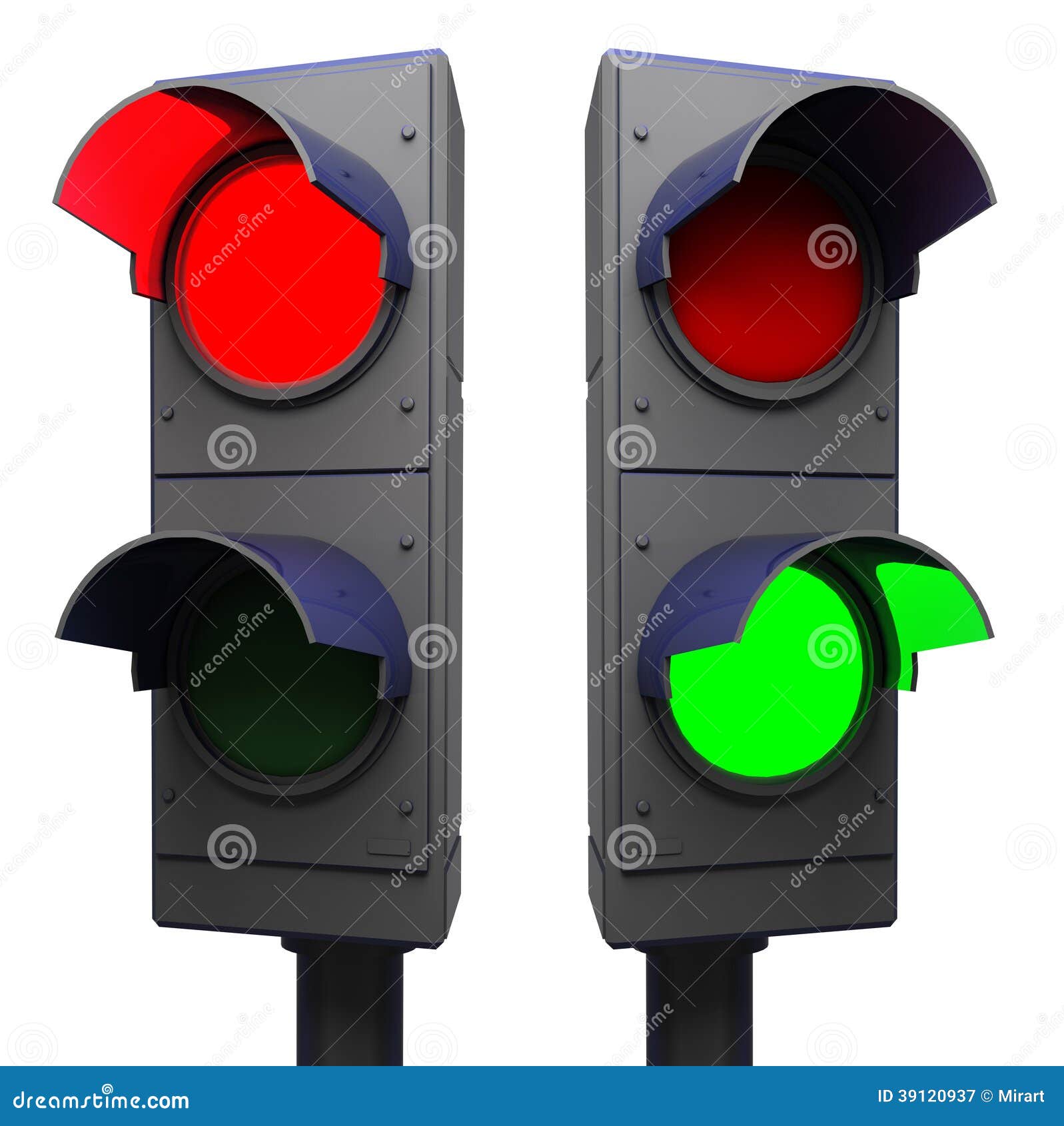 Semafori isolati illustrazione di stock. Illustrazione di idee - 39120937