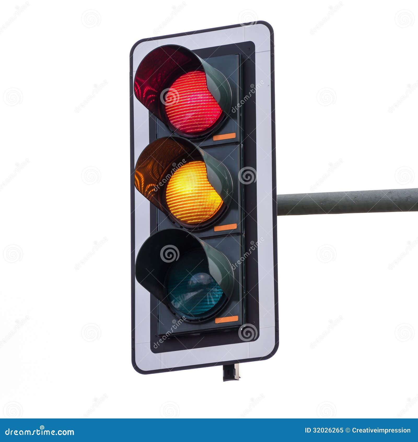 Semafori (rosso Ed Arancio) Immagine Stock - Immagine di vietato ...