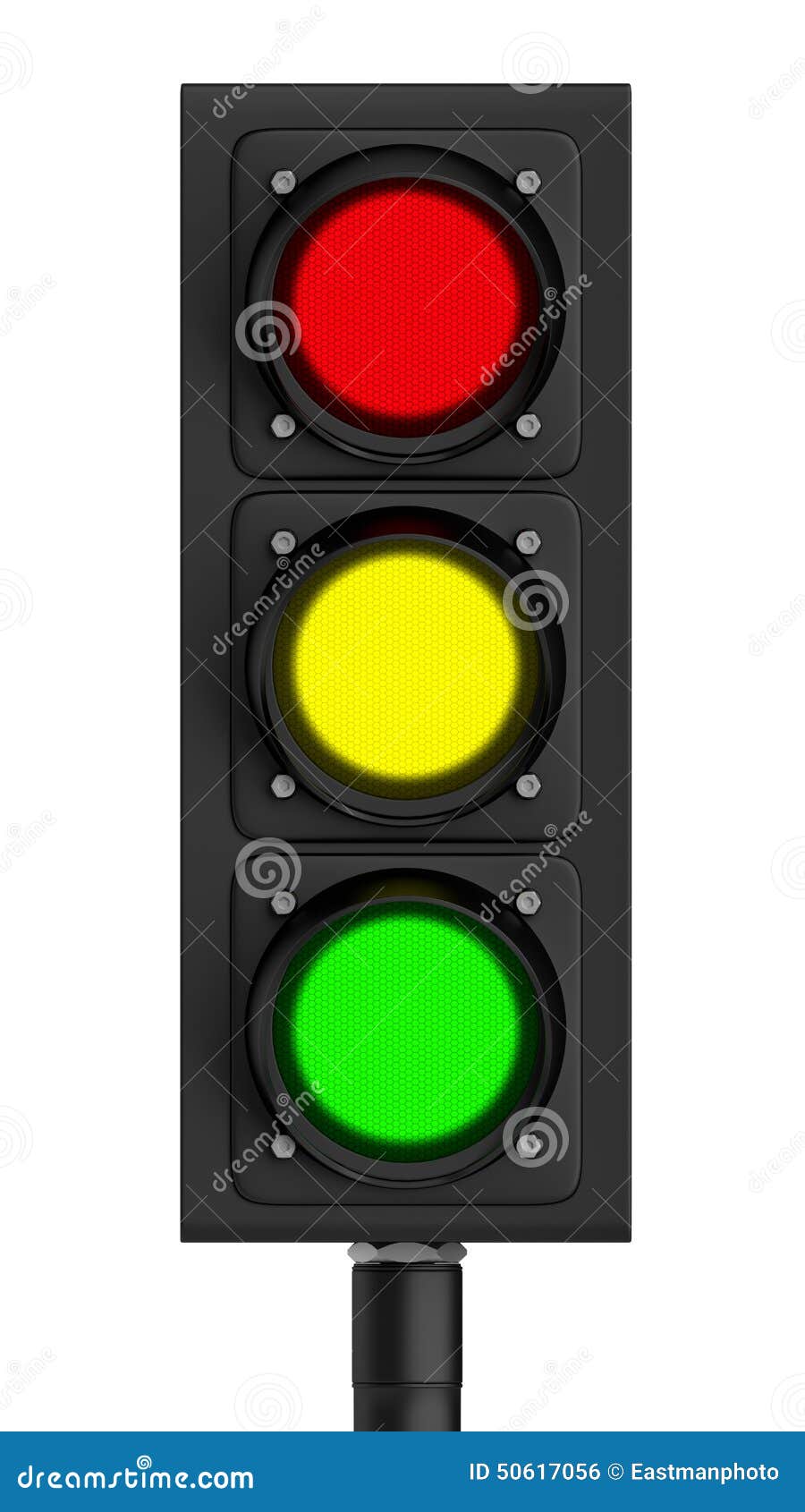 Semaforo Dettagliato Isolato Illustrazione di Stock - Illustrazione di ...