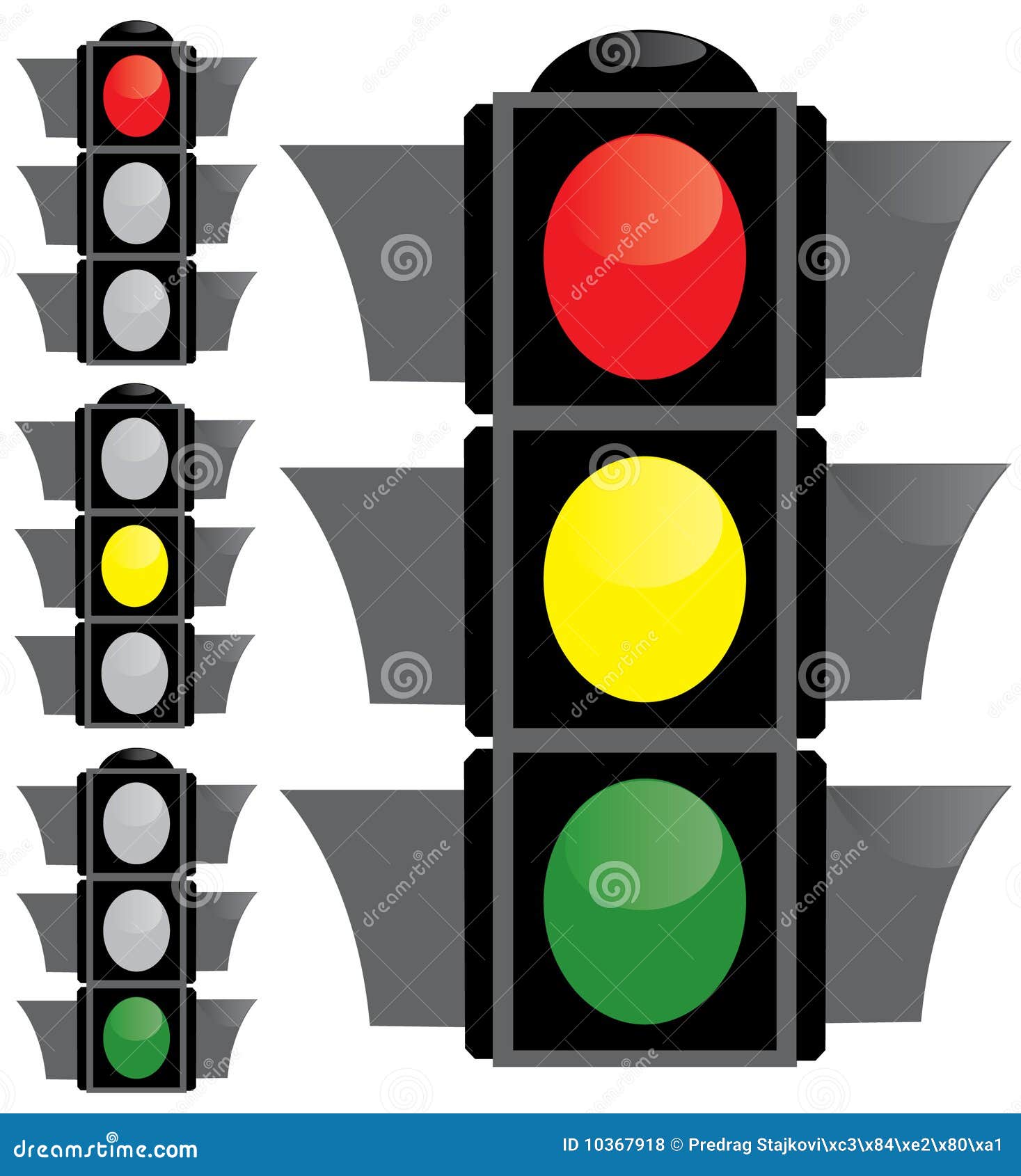Semaforo o semaforo illustrazione vettoriale. Illustrazione di città ...