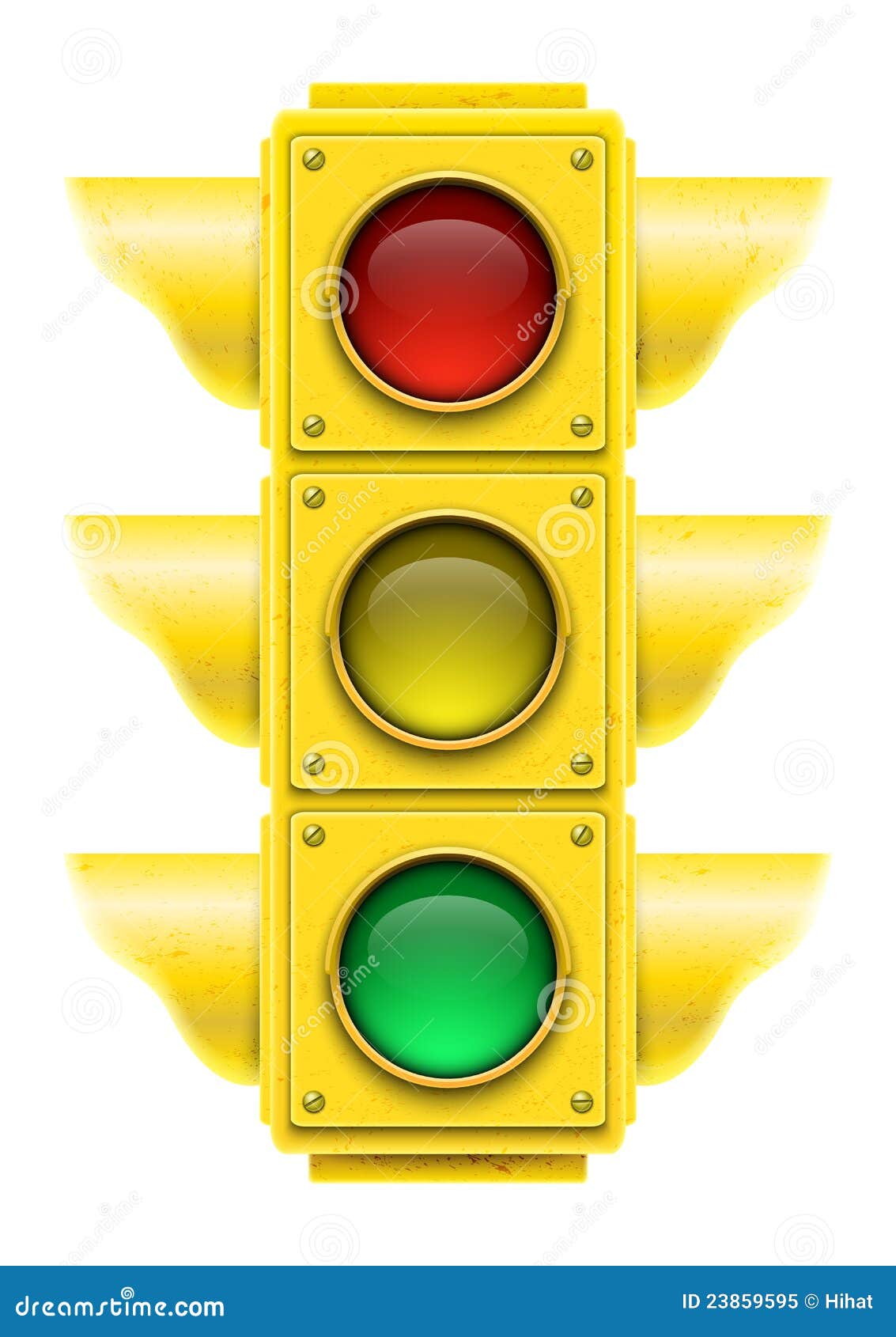 Semaforo realistico. illustrazione vettoriale. Illustrazione di ...