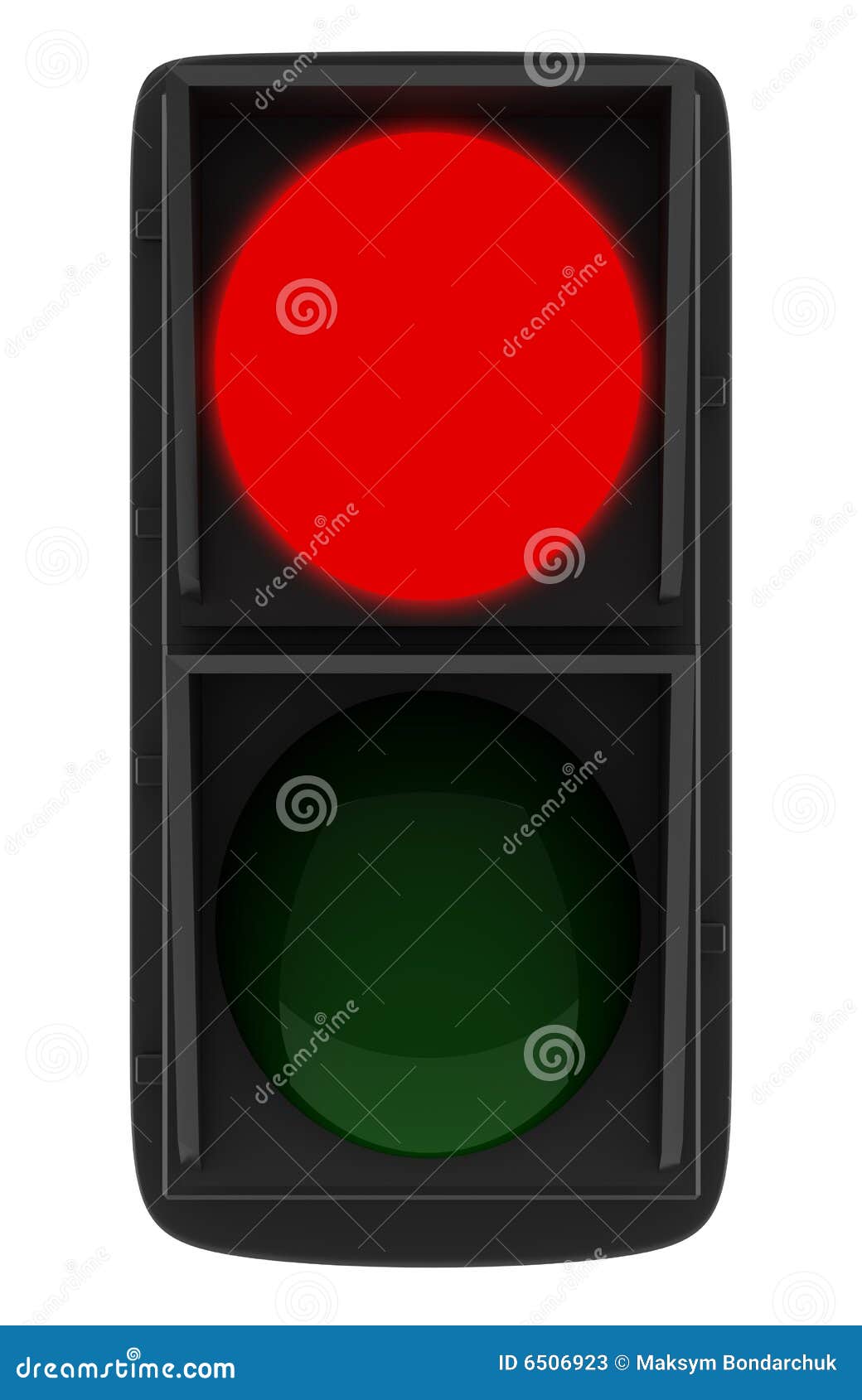 Semaforo Rosso Isolato Su Bianco Illustrazione di Stock - Illustrazione ...