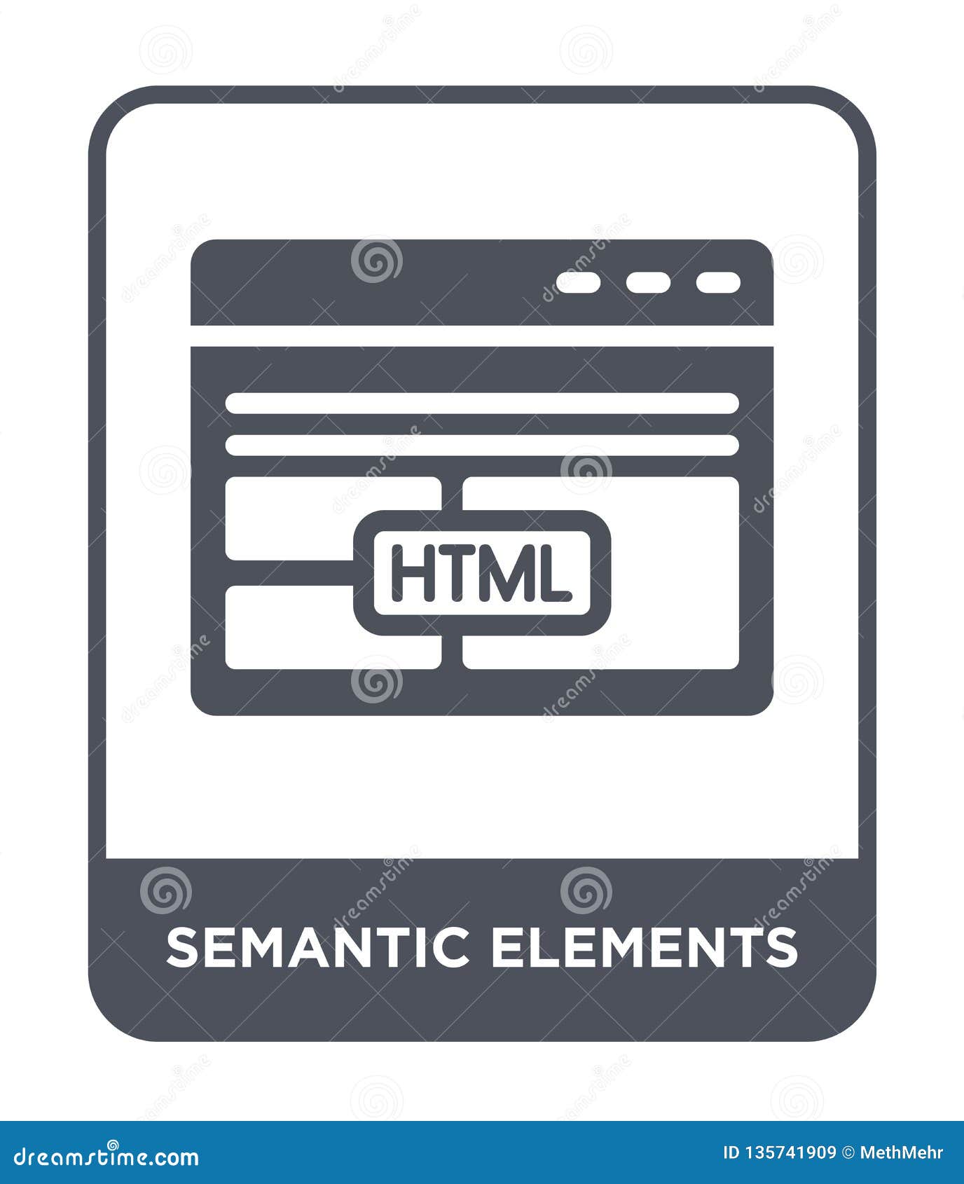 Semantic Elements Icon. Trendy Flat Vector Semantic Elements Icon On ... Semantic Elements Icon. Trendy Flat Vector Semantic Elements Icon On ...
