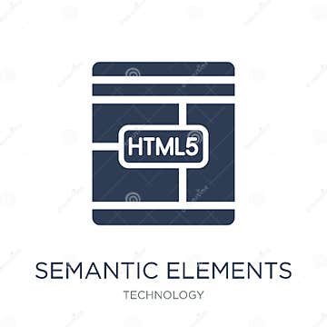 Semantic Elements Icon. Trendy Flat Vector Semantic Elements Icon on ...