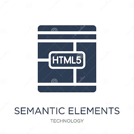 Semantic Elements Icon. Trendy Flat Vector Semantic Elements Icon on ...