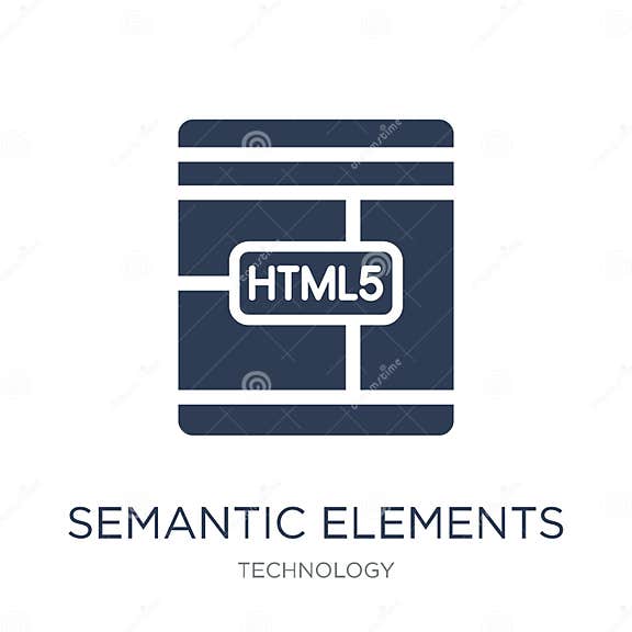 Semantic Elements Icon. Trendy Flat Vector Semantic Elements Icon on ...