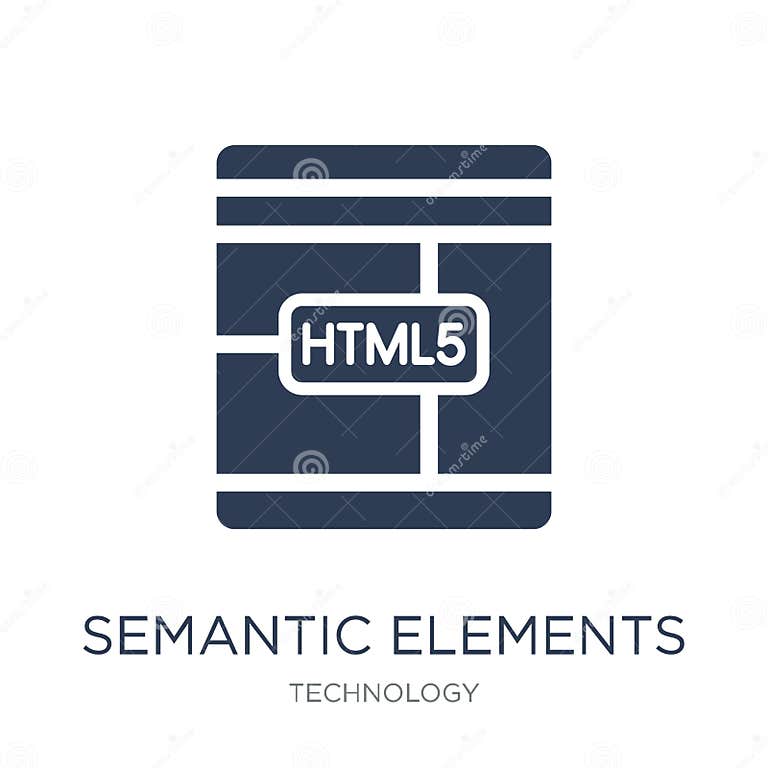 Semantic Elements Icon. Trendy Flat Vector Semantic Elements Icon on ...