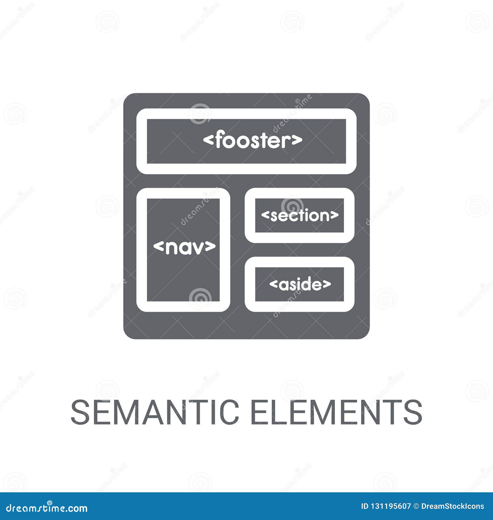 Semantic Elements Icon. Trendy Flat Vector Semantic Elements Icon On ... Semantic Elements Icon. Trendy Flat Vector Semantic Elements Icon On ...