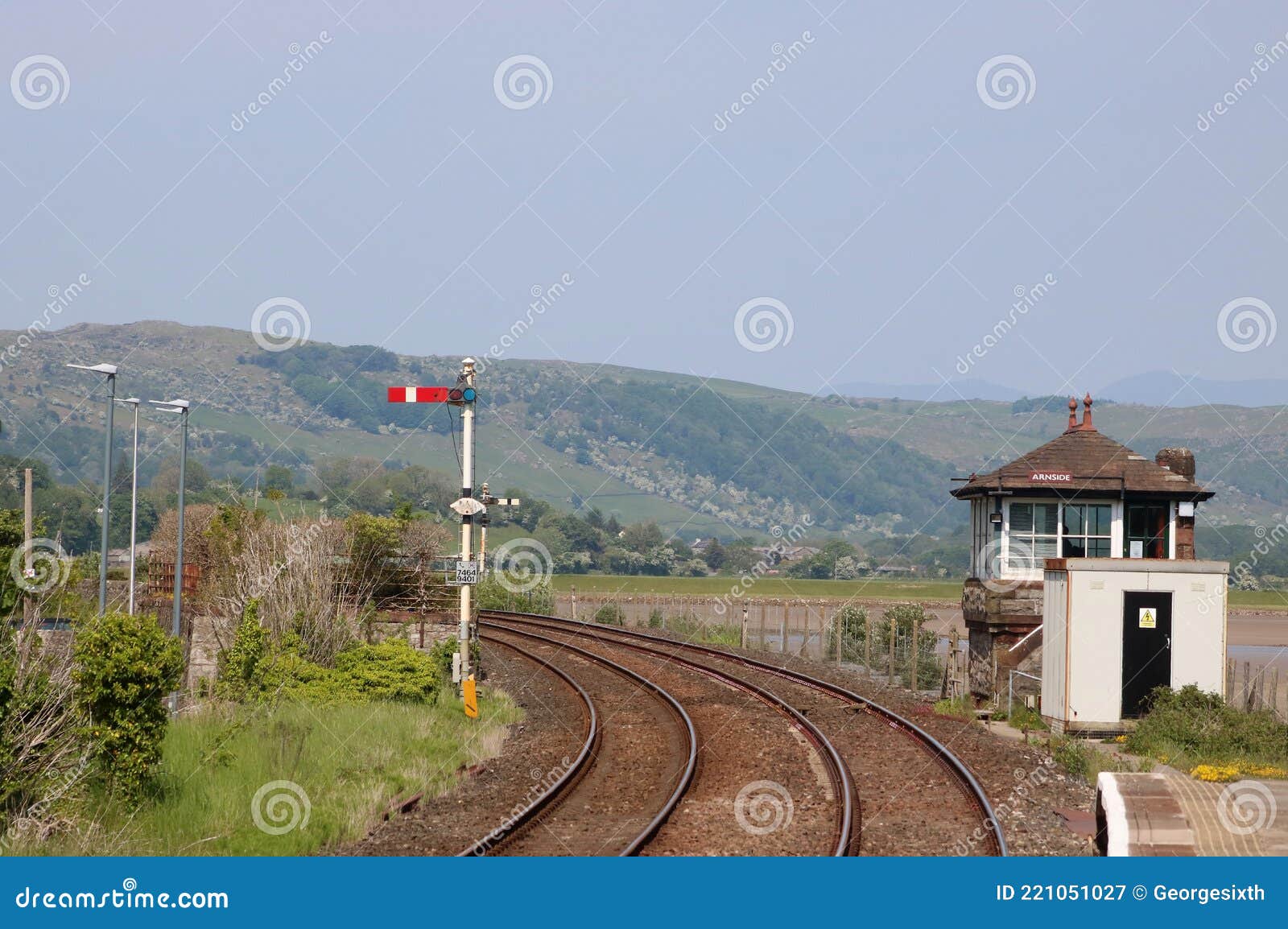 Red Semaphore On Railway Stock Photography | CartoonDealer.com #26534954