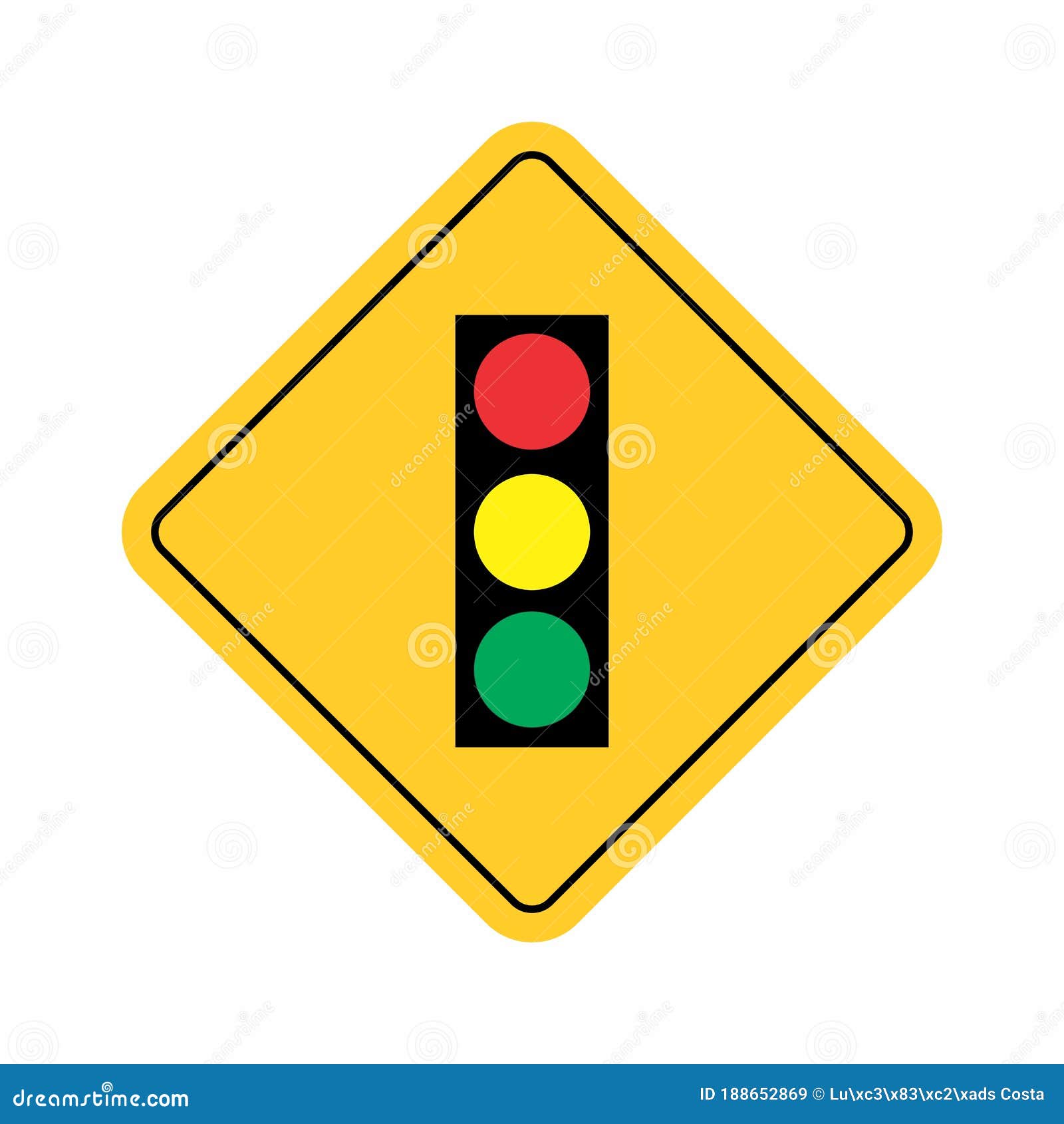 Semaphore road sign stock illustration. Illustration of black - 188652869