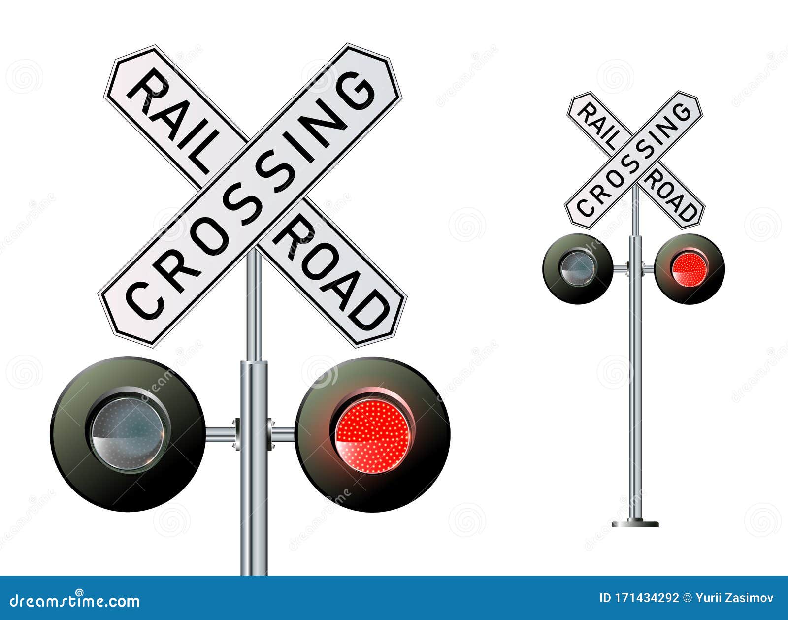 Semaphore Signal Traffic.Train Lights Stock Vector - Illustration of ...