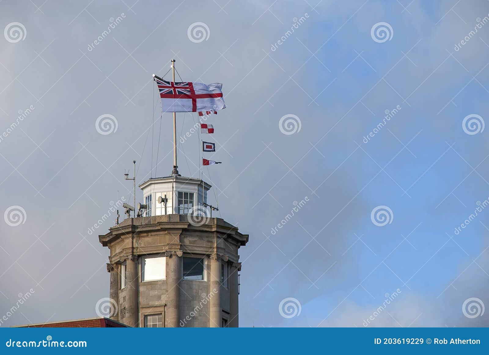The Semaphore Tower at the Naval Base in Portsmouth Editorial Stock ...