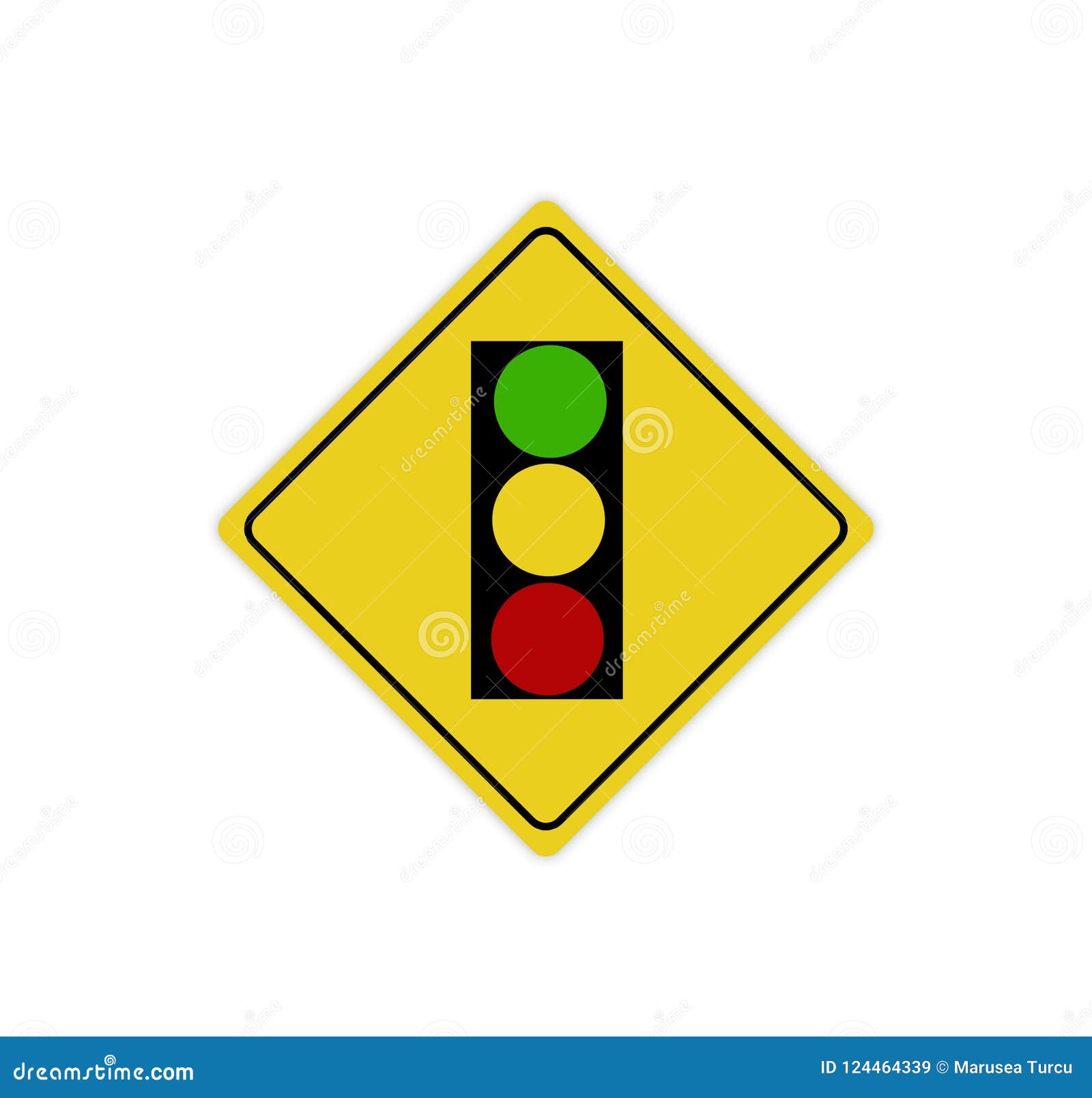 Semaphore Traffic Light Isolated Stock Illustration - Illustration of ...
