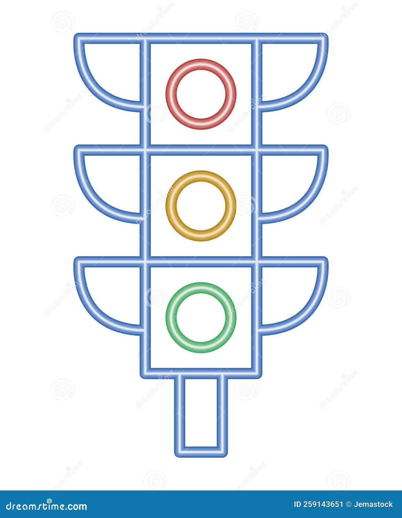Semaphore traffic light stock vector. Illustration of street - 259143651