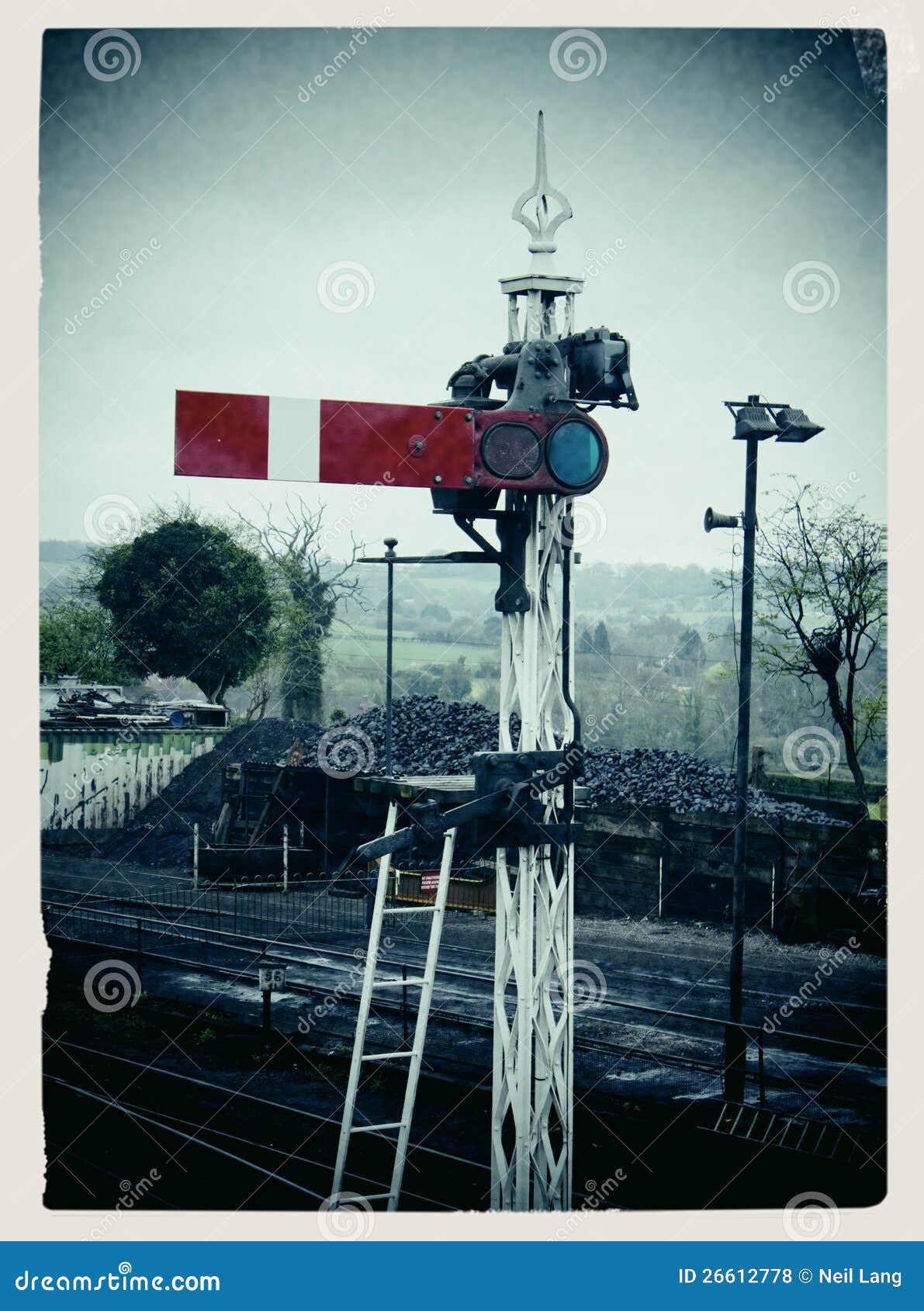 Semaphore train signal stock photo. Image of barricade - 26612778