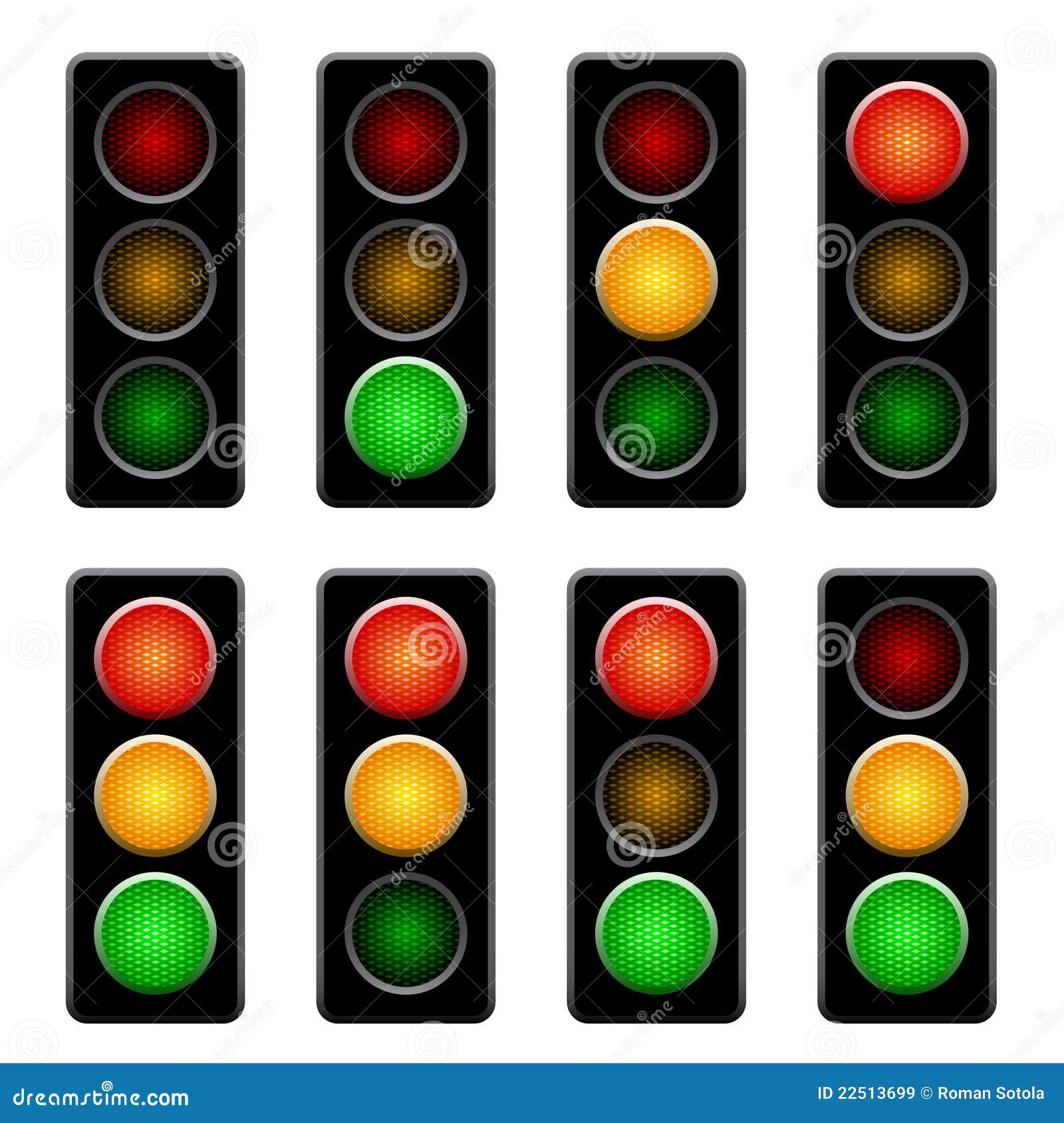 Semaphores stock vector. Illustration of city, intersection - 22513699