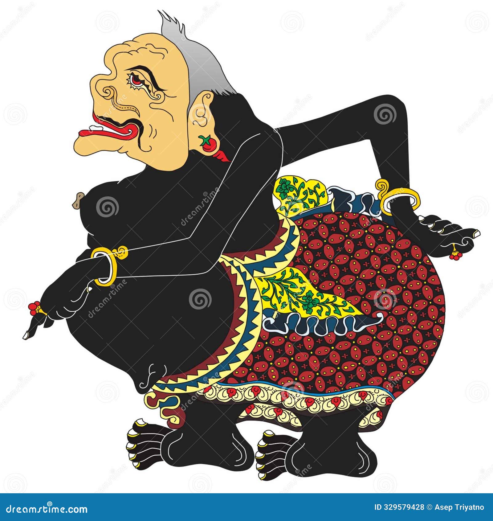 Wayang Puppet Shadow - Semar Stock Illustration - Illustration of ...