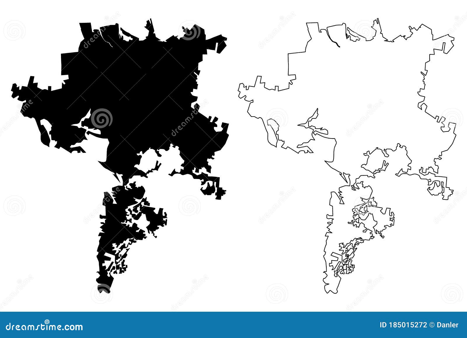 Vector Map Of Semarang, Indonesia. Urban City Road Map Art Poster ...