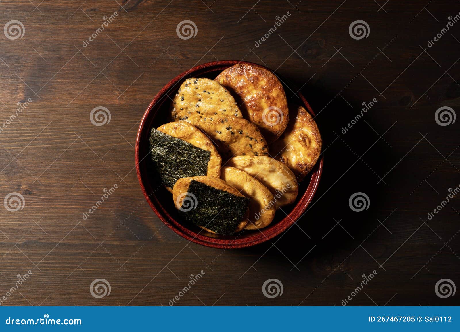 Sembei on the Table. Sembei is a Japanese Snack Stock Image - Image of ...