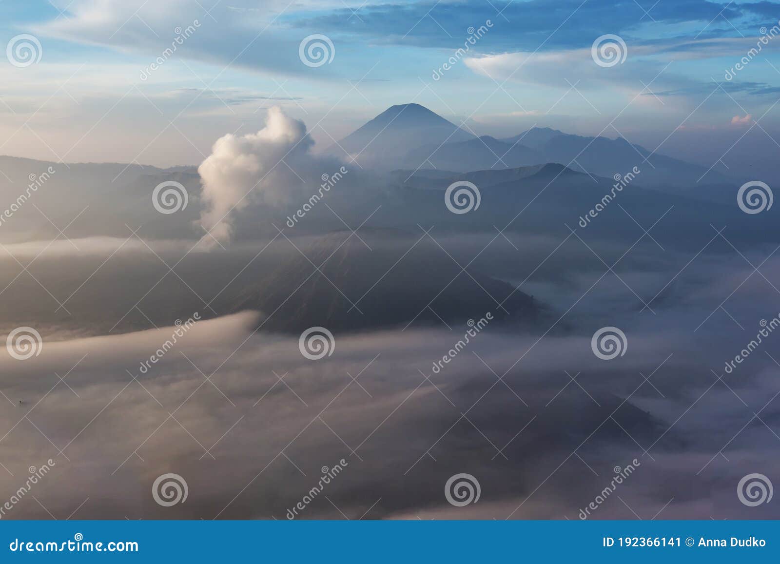 Semeru Peak at the Sunrise, Java, Indonesia Stock Image - Image of ...