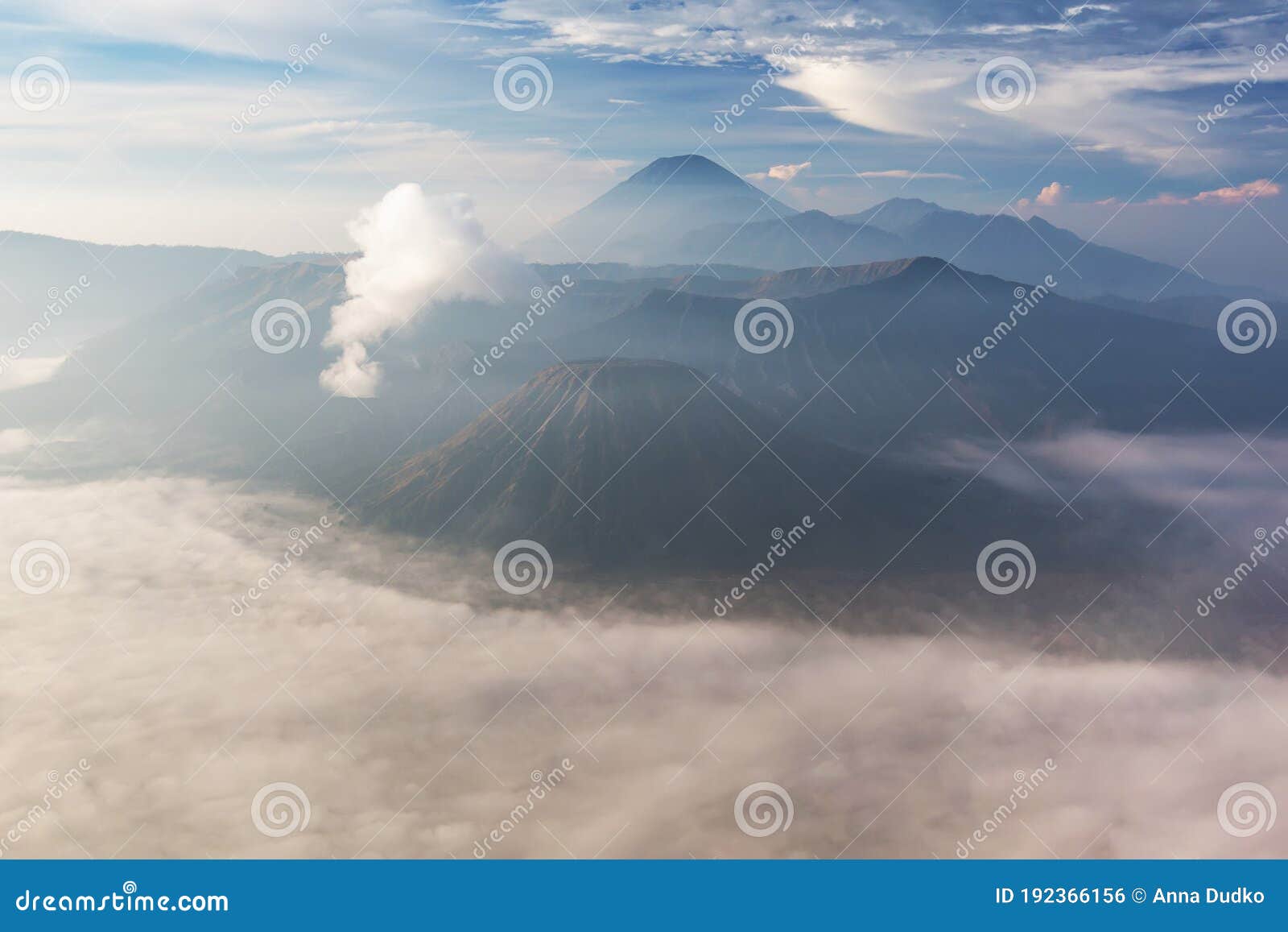 Semeru Peak at the Sunrise, Java, Indonesia Stock Photo - Image of ...