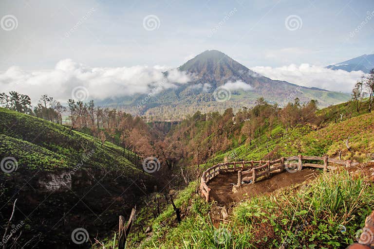 Semeru Peak at the Sunrise, Java, Indonesia Stock Image - Image of ...