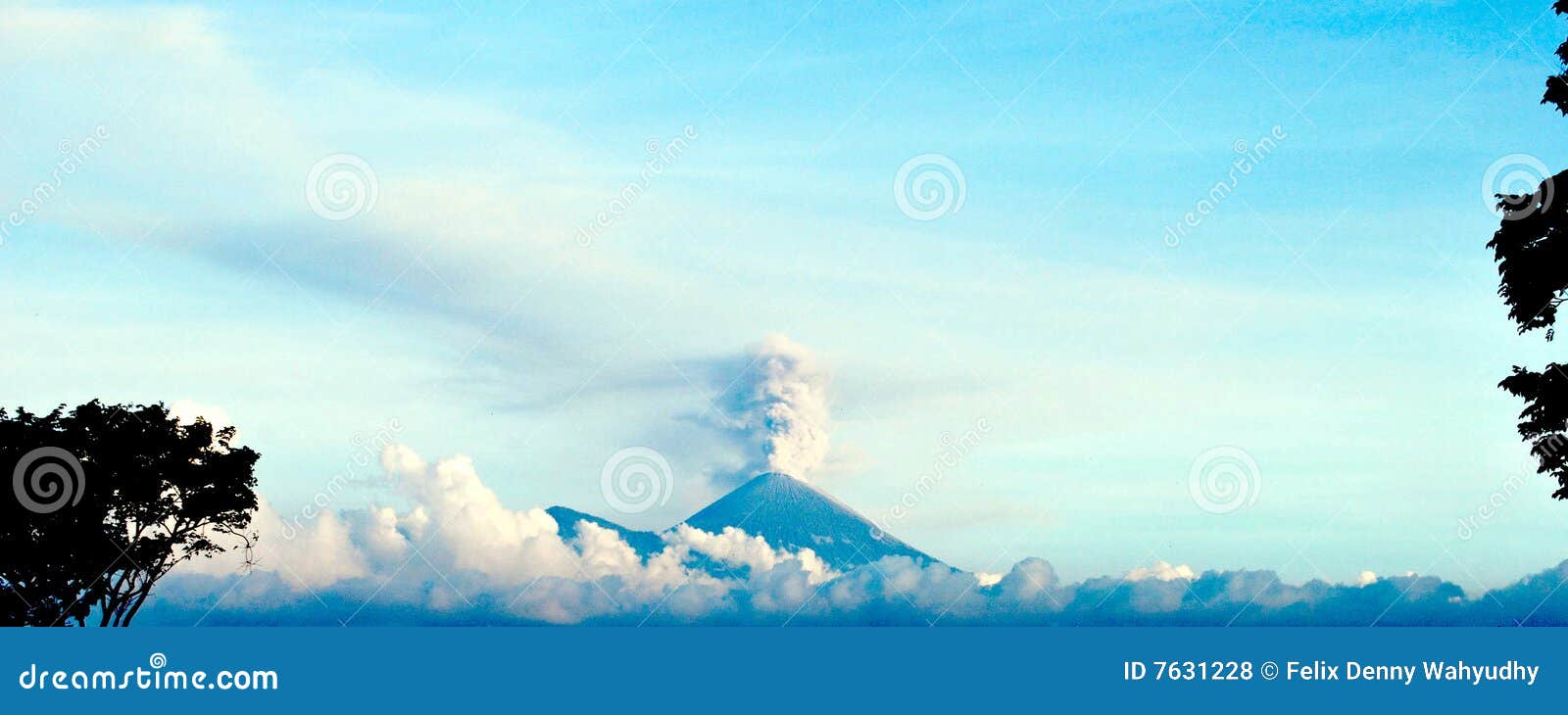 Semeru Volcano Eruption Night Royalty-Free Stock Image | CartoonDealer ...