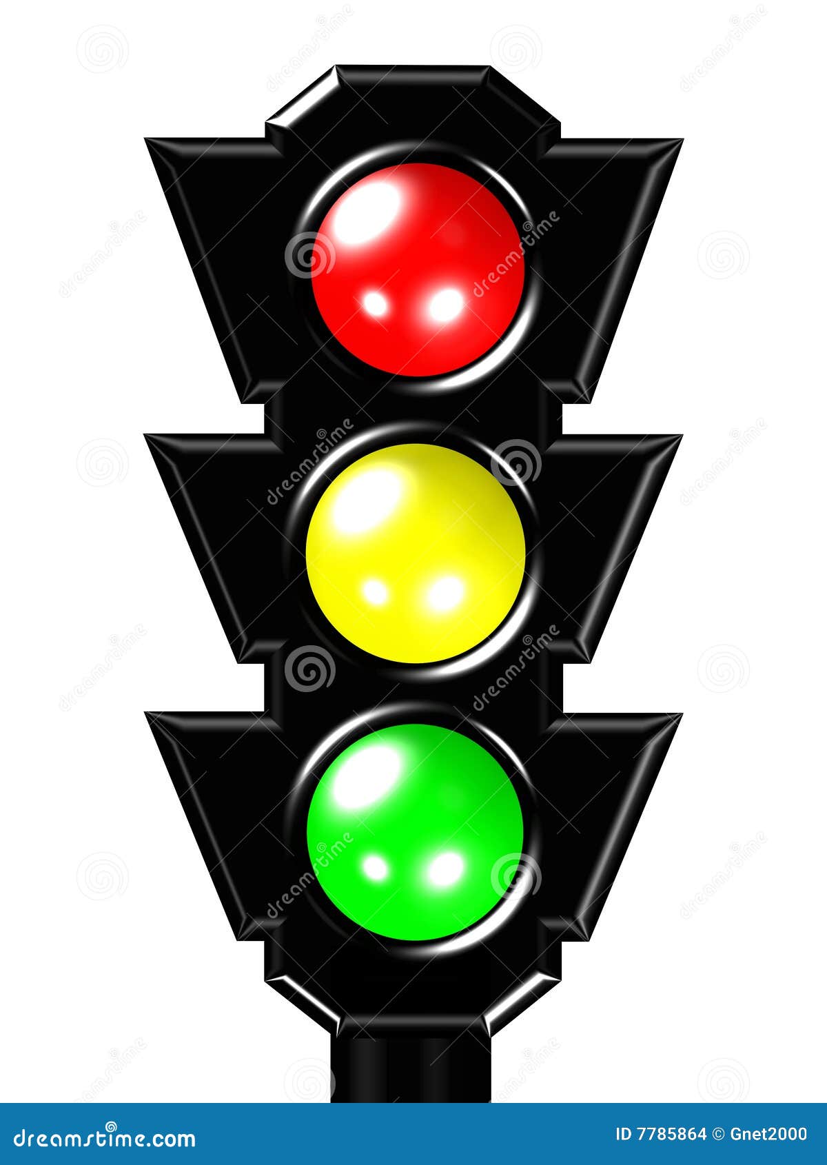 Semáforo 3d Imagenes de archivo - Imagen: 7785864