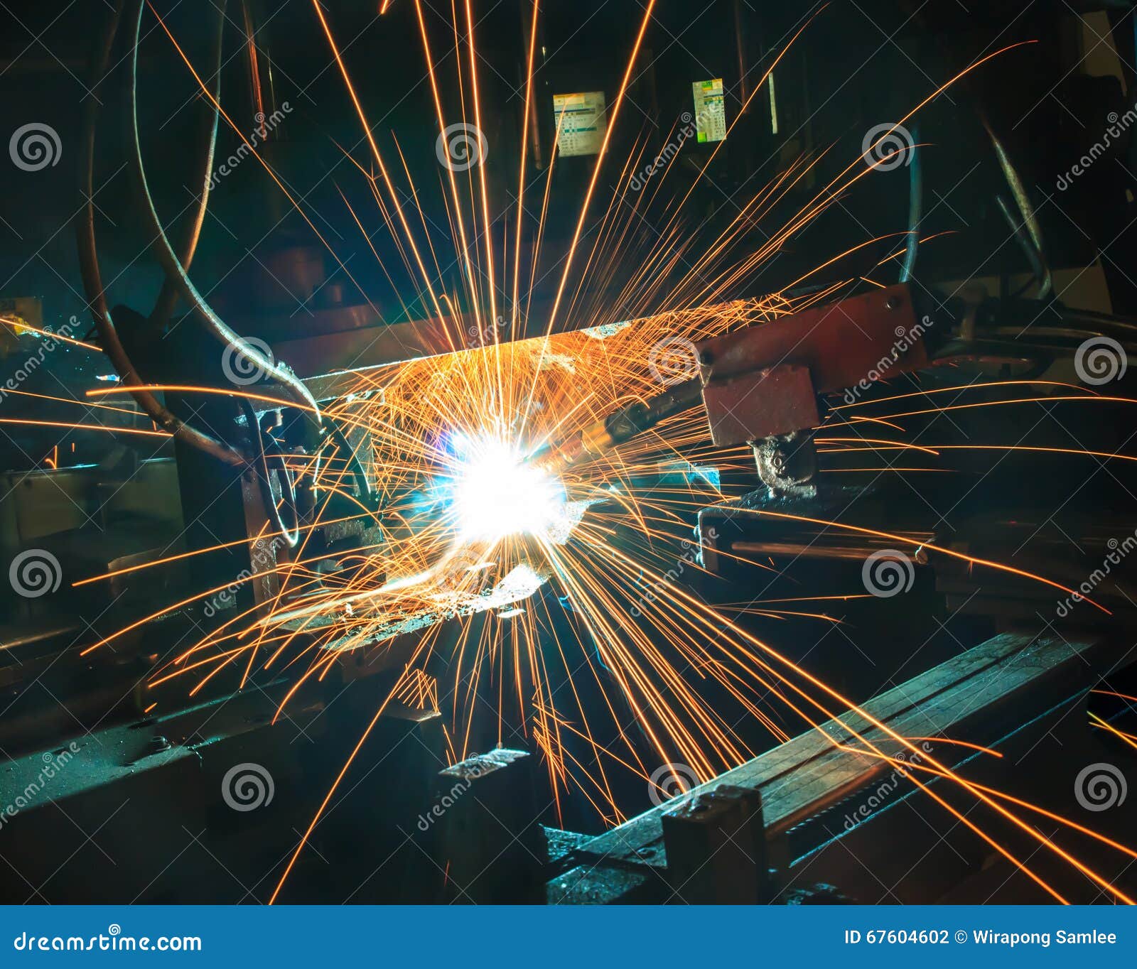 Semi auto welding stock photo. Image of machinery, engineering - 67604602
