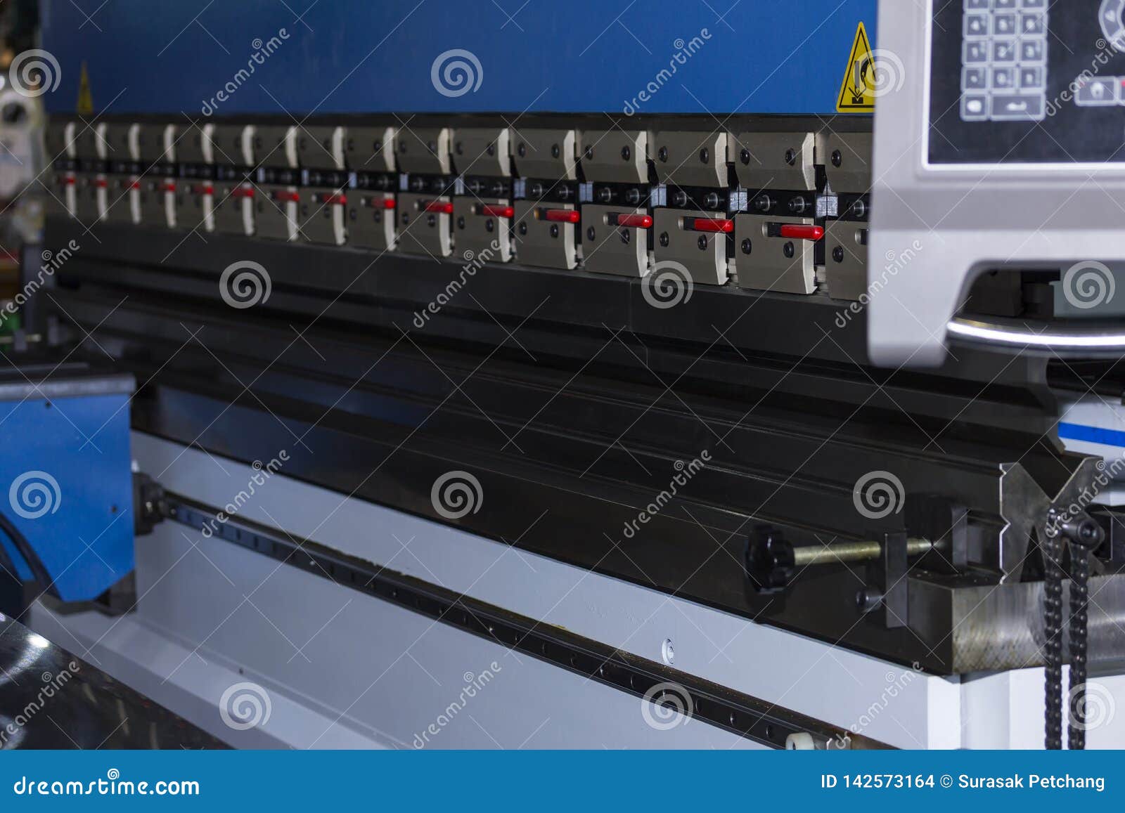 Automatic Bending And Folding Metal Sheet Machine Stock Image ...