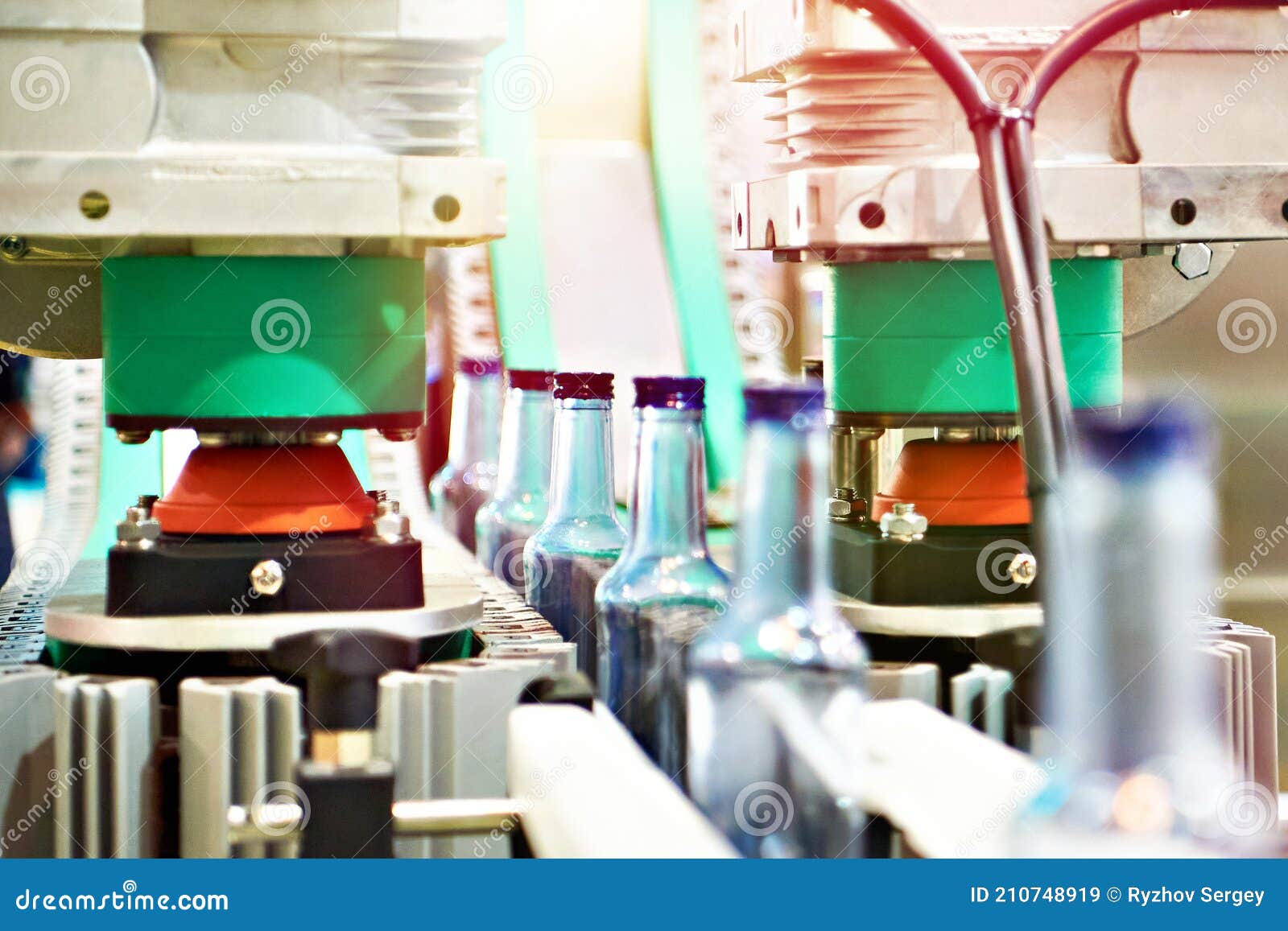 Semi-automatic for the Production of Plastic Bottles Stock Image ...
