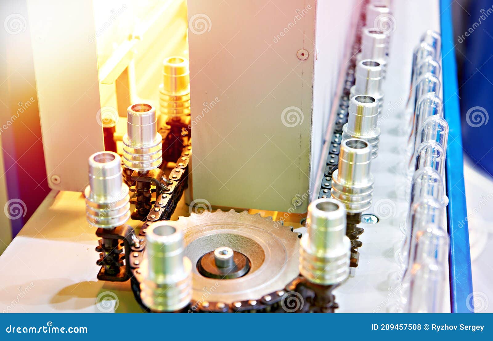 Automatic Blowing Machine for Bottles Stock Photo - Image of industrial ...