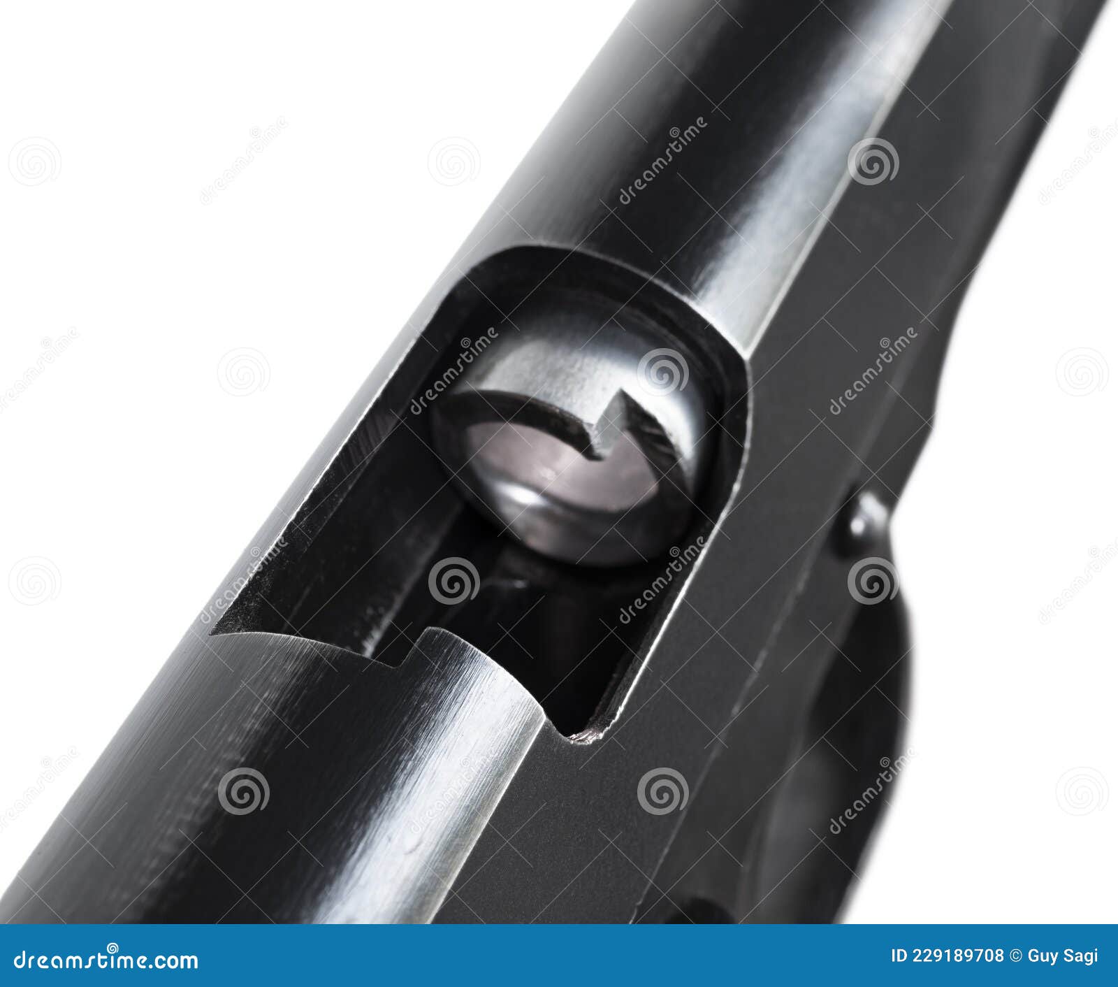 Empty Chamber in a Semi-automatic Pistol Stock Photo - Image of metal ...