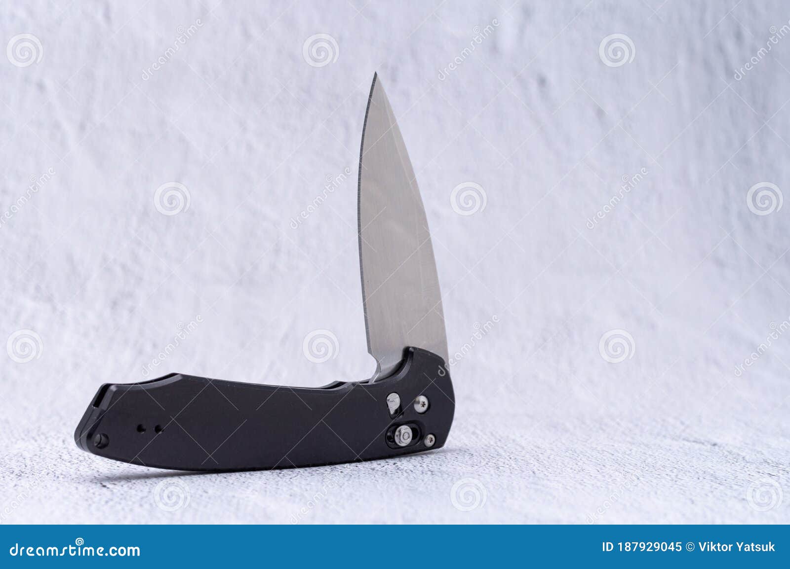 Semi-automatic Knife with Fuse. Safe To Wear Knife Stock Image - Image ...