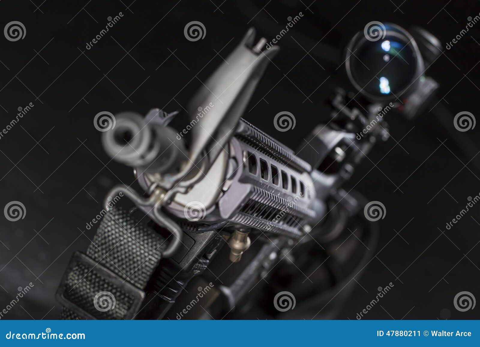 Semi Automatic Machine Gun stock image. Image of swat - 47880211