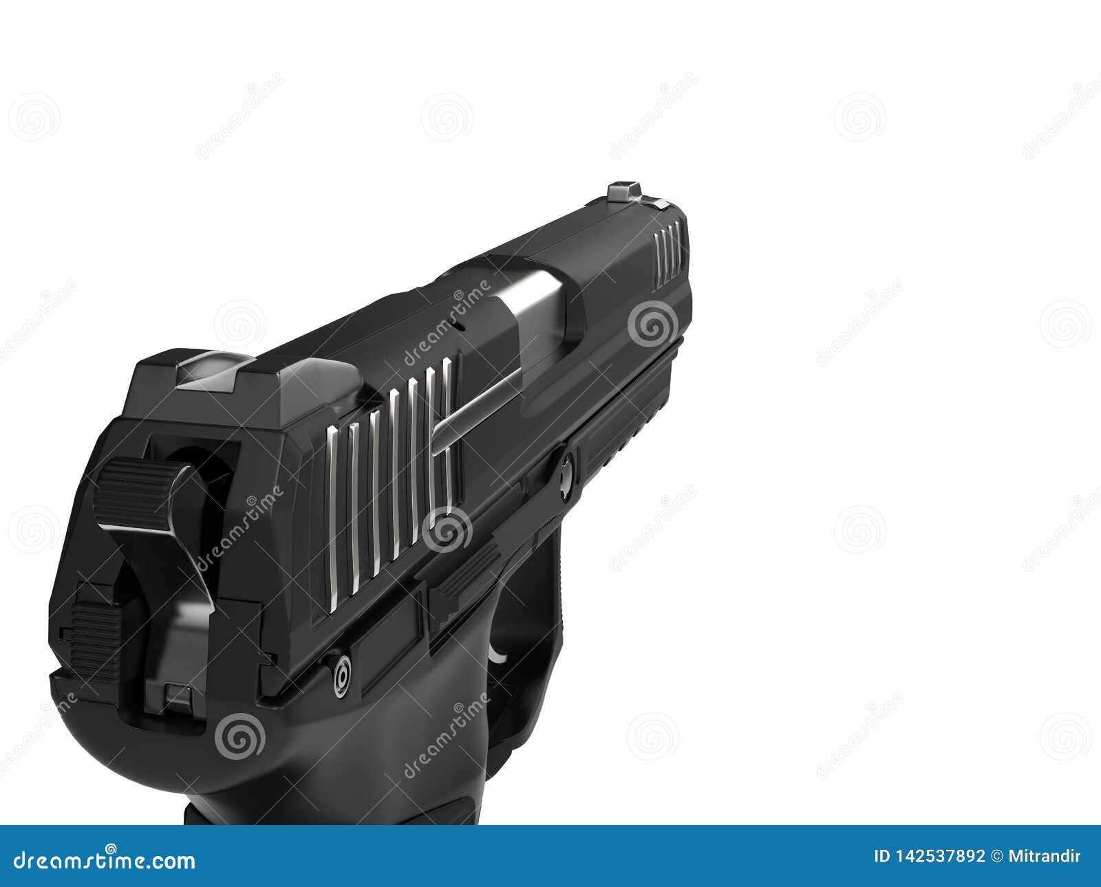 Semi Automatic Modern Pistol - First Person View - Left Hand Stock ...