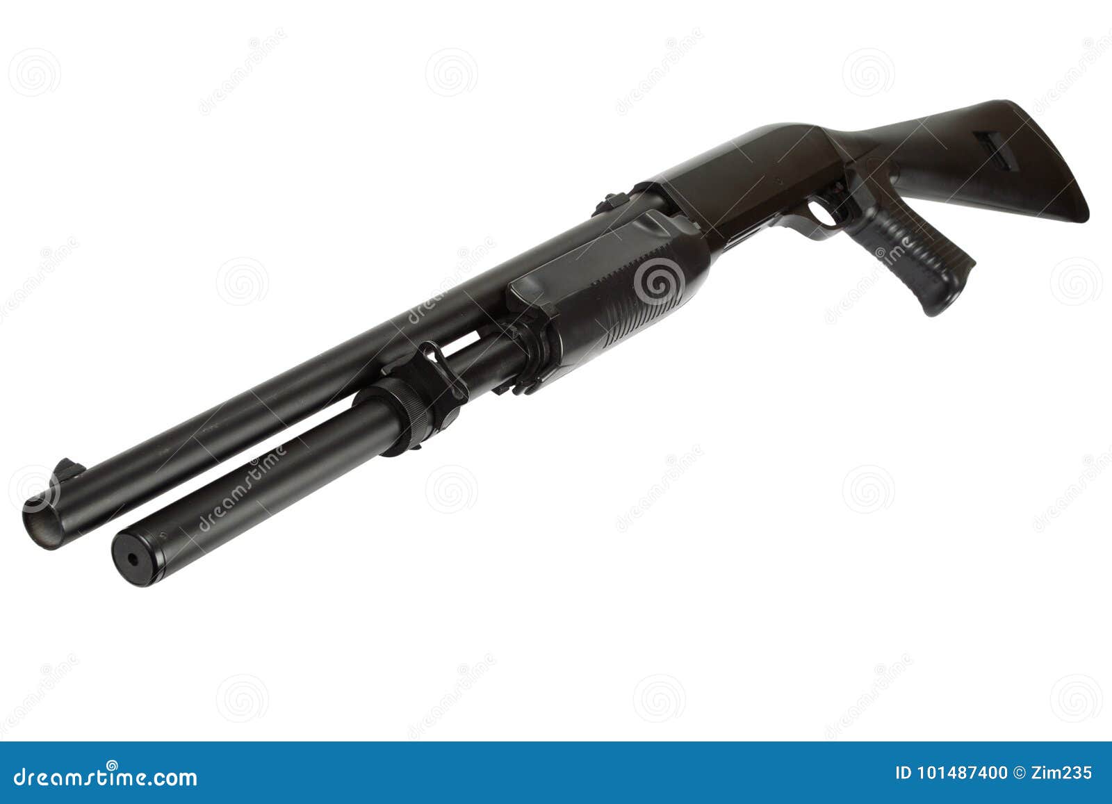 Semi-automatic Pump Action Shotgun Stock Photo - Image of hunt, pump ...