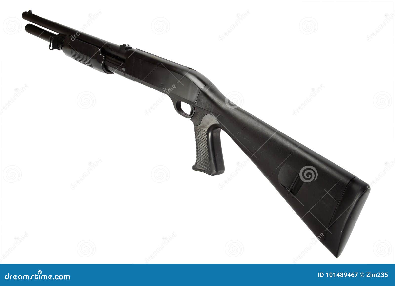 Semi-automatic Pump Action Shotgun Stock Image - Image of shotgun ...