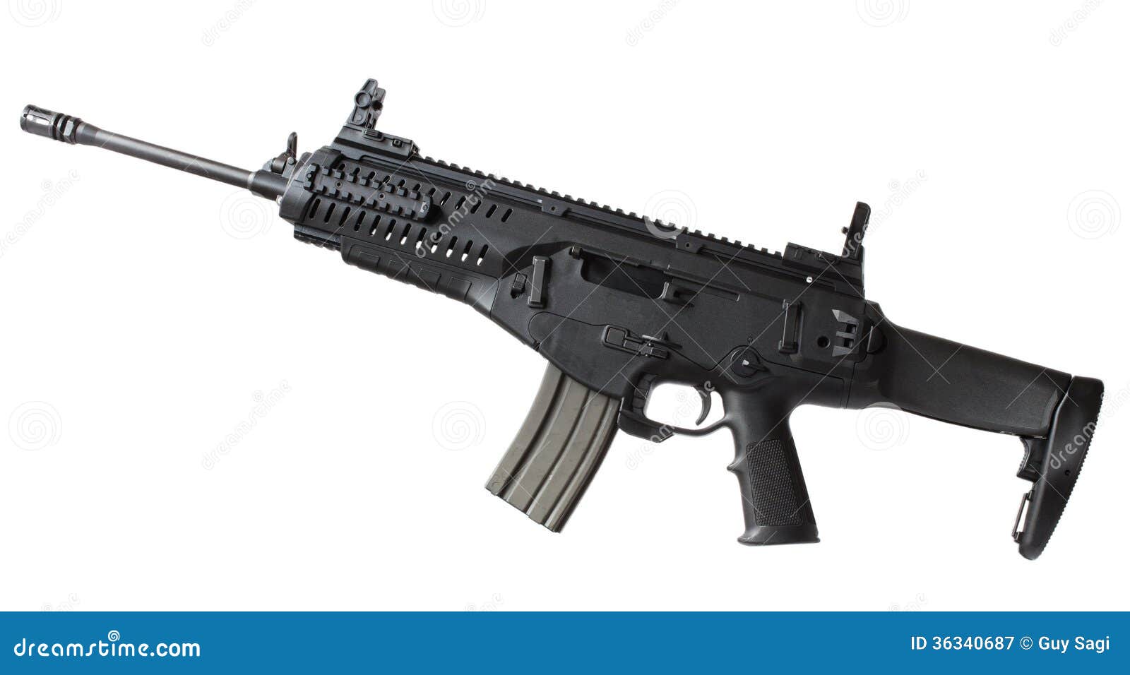 Semi automatic rifle stock image. Image of trigger, rails - 36340687