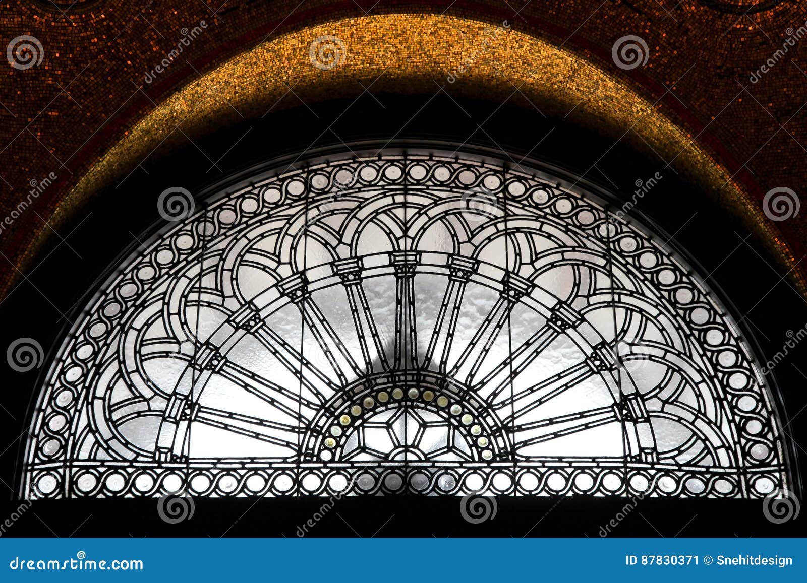 Semi circle church window stock image. Image of white - 87830371