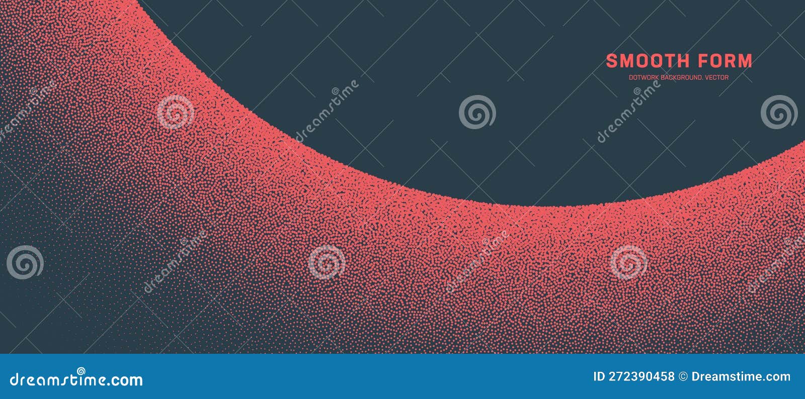 Semi Circle Smooth Border Vector Red Dotwork Minimalist Abstract ...