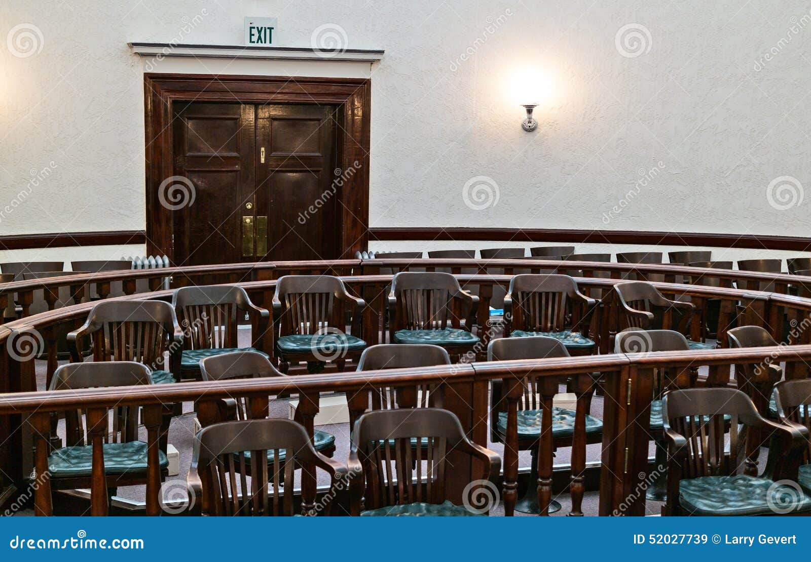 Semi circular Jury Box stock image. Image of freedom - 52027739