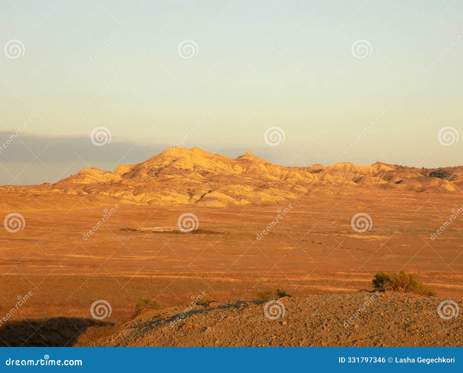 Semi-desert and Grassless Mountains, Like the Planet Mars Stock Photo ...