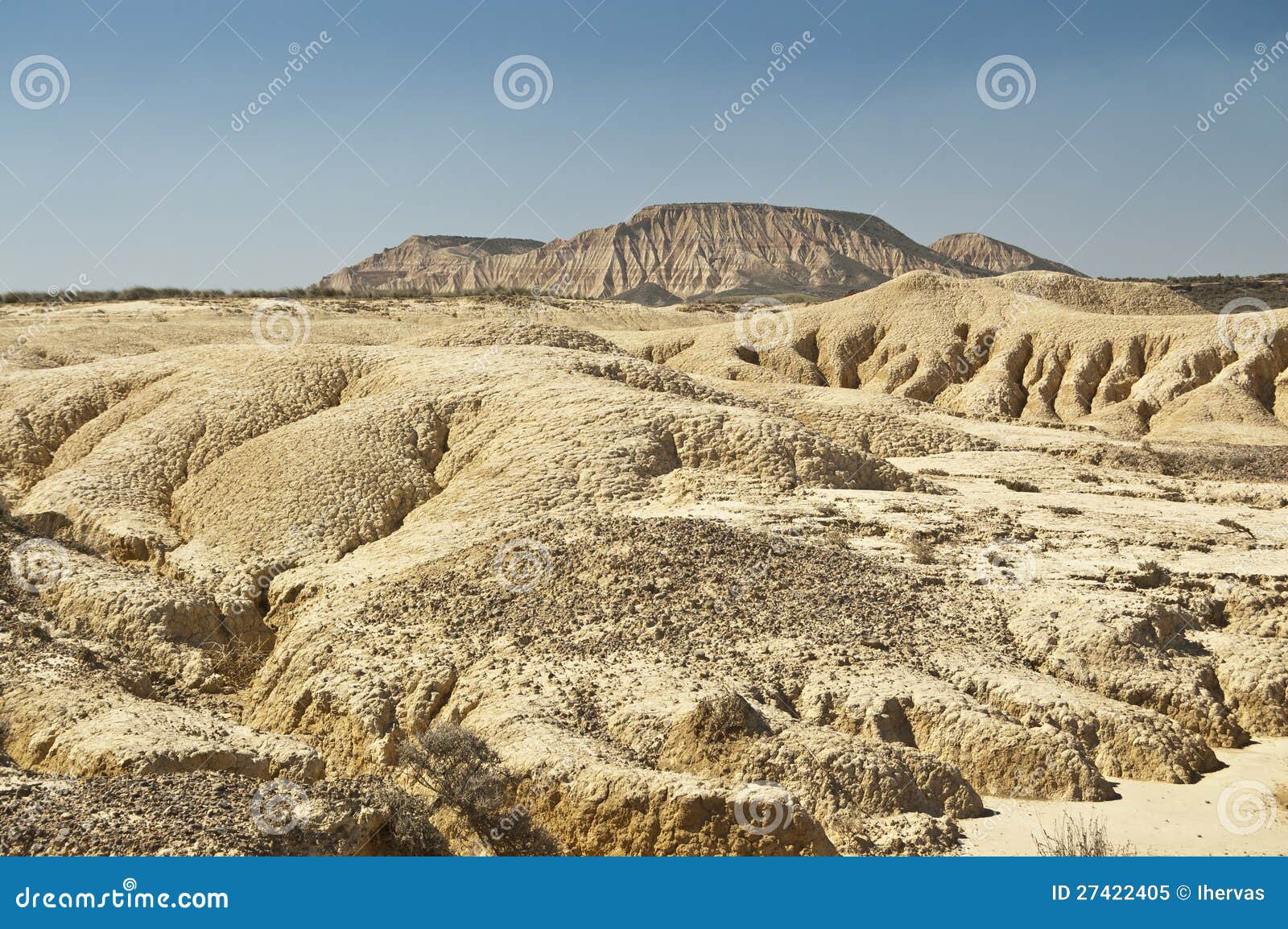 Semi-desert landscape stock image. Image of geology, bardenas - 27422405