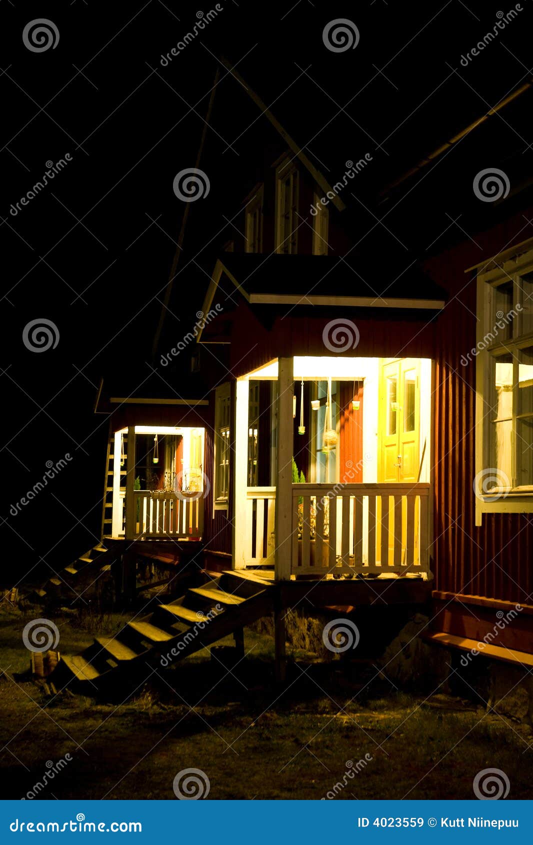 Semi-detached Homes at Night Stock Image - Image of home, structures ...