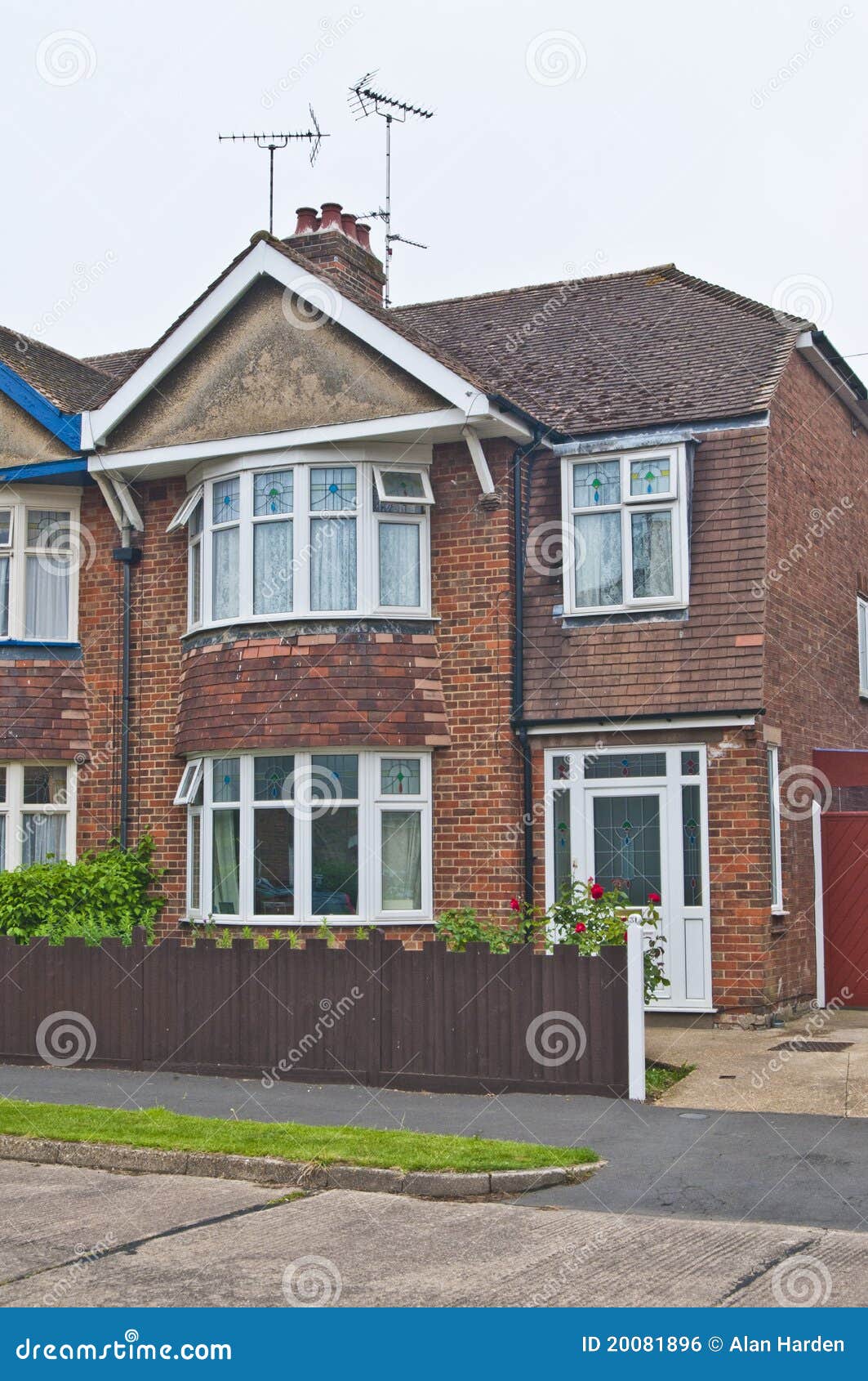 Semi detached house stock photo. Image of detached, renovation - 20081896