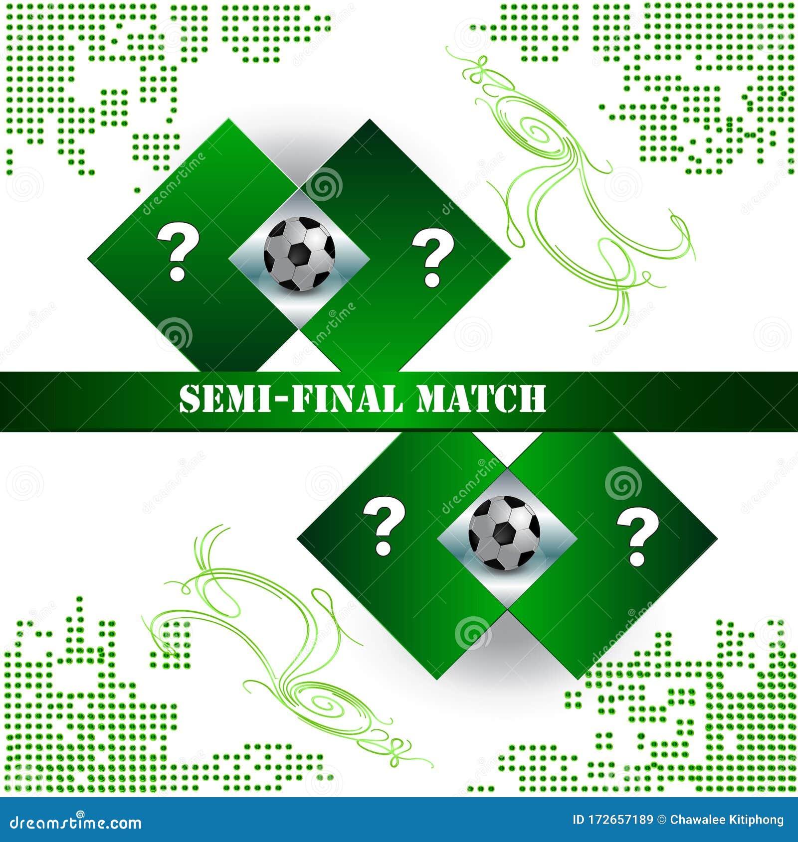Semi-final football match stock vector. Illustration of compitition ...