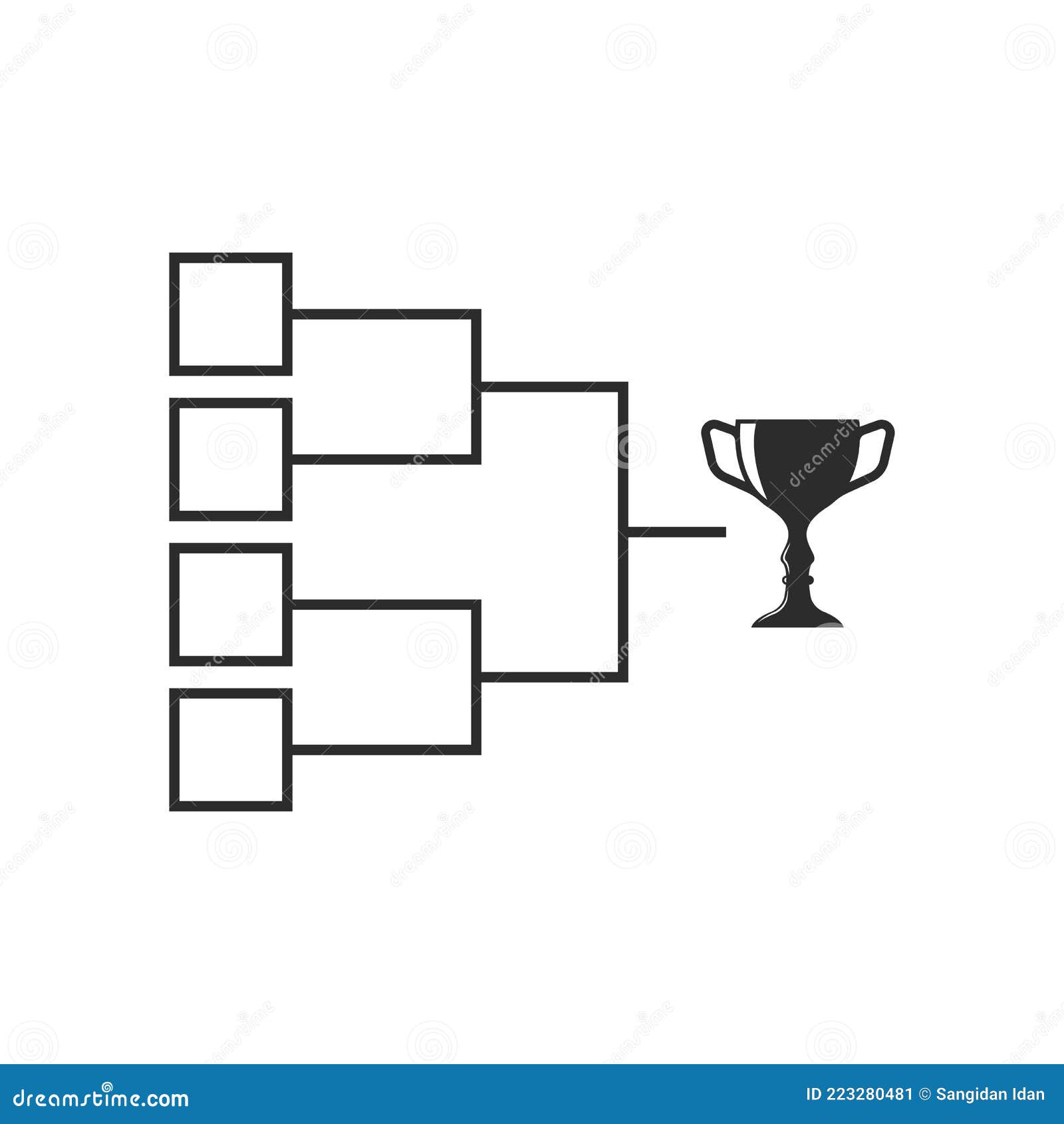 Semi Final Tournament Table Vector Icon Illustration Dessign Template ...