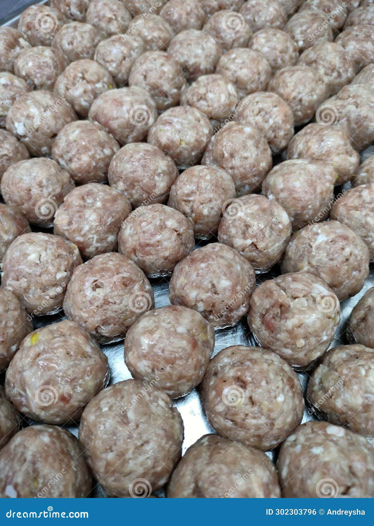 Semi - Finished Meat Products . Ready-made Meatballs Stock Photo ...