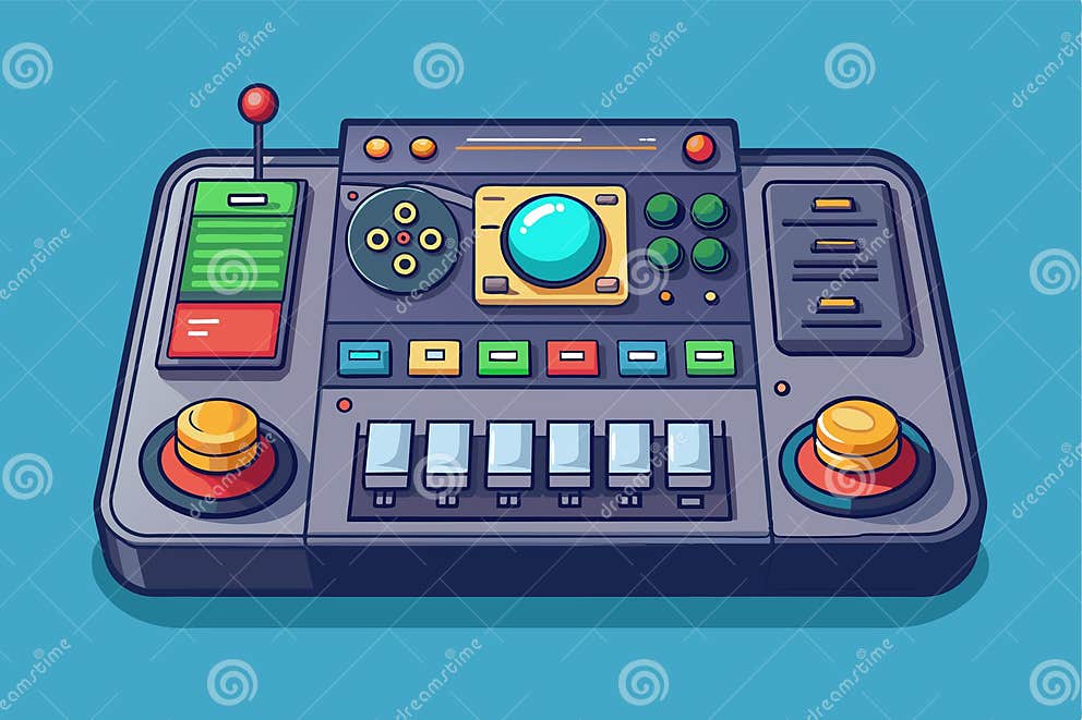 A Semi-flat Illustration of a Customizable Control Panel with Various ...